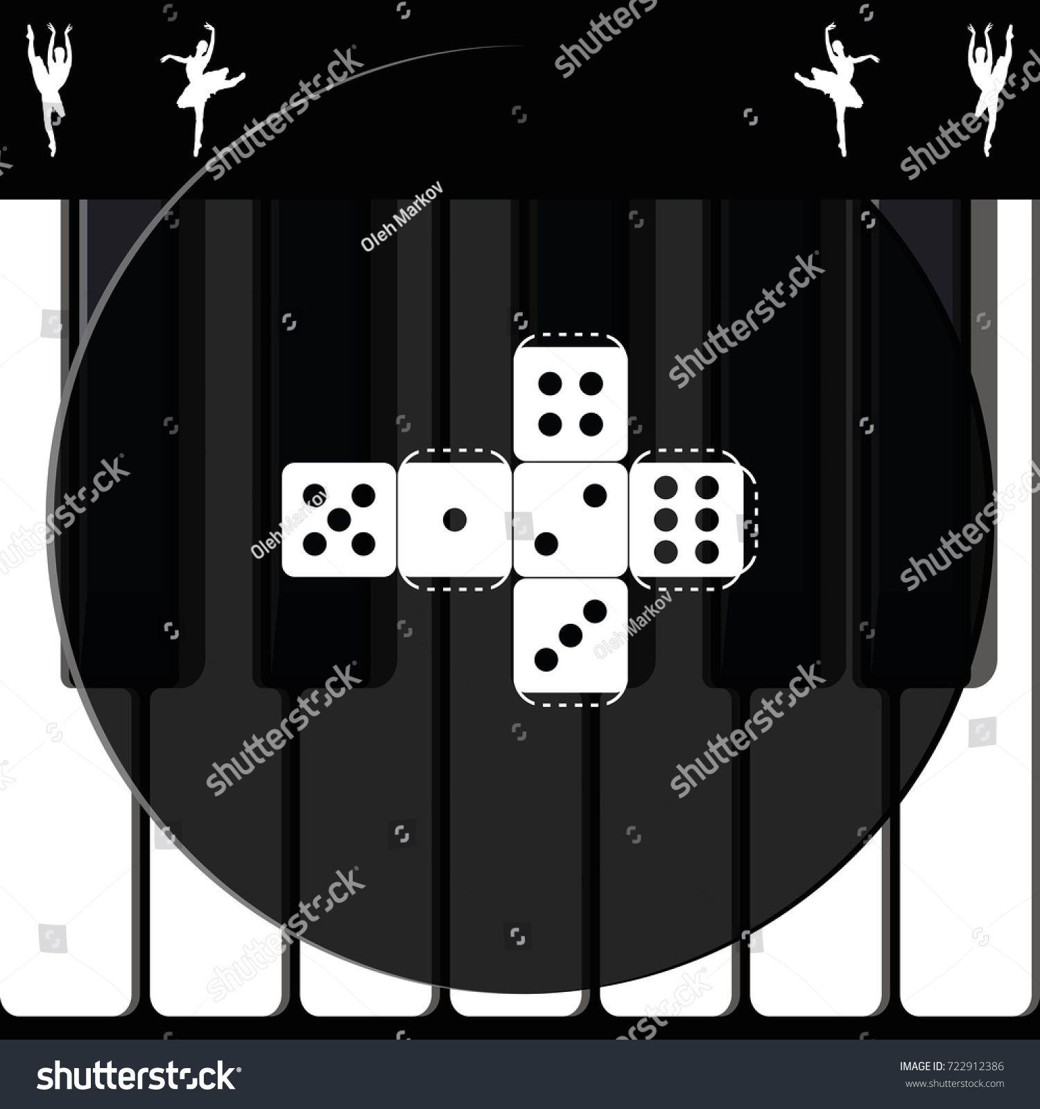 Paper Dice Template Icon Stock Vector (Royalty Free) 722912386 ...