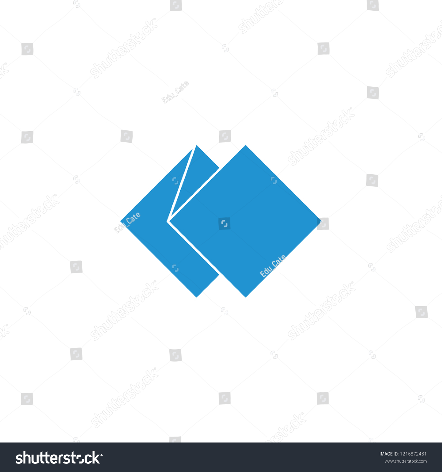 Paper Fold Monogram Logo Vector Stock Vector (Royalty Free) 1216872481 ...