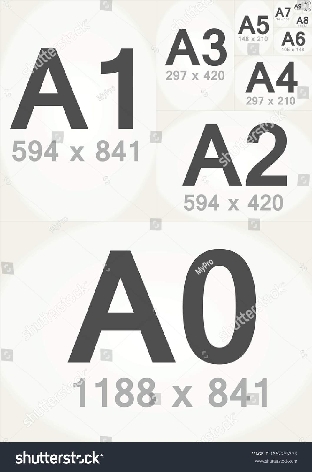 Paper Formats Sizes Vector Illustration Stock Vector (Royalty Free ...