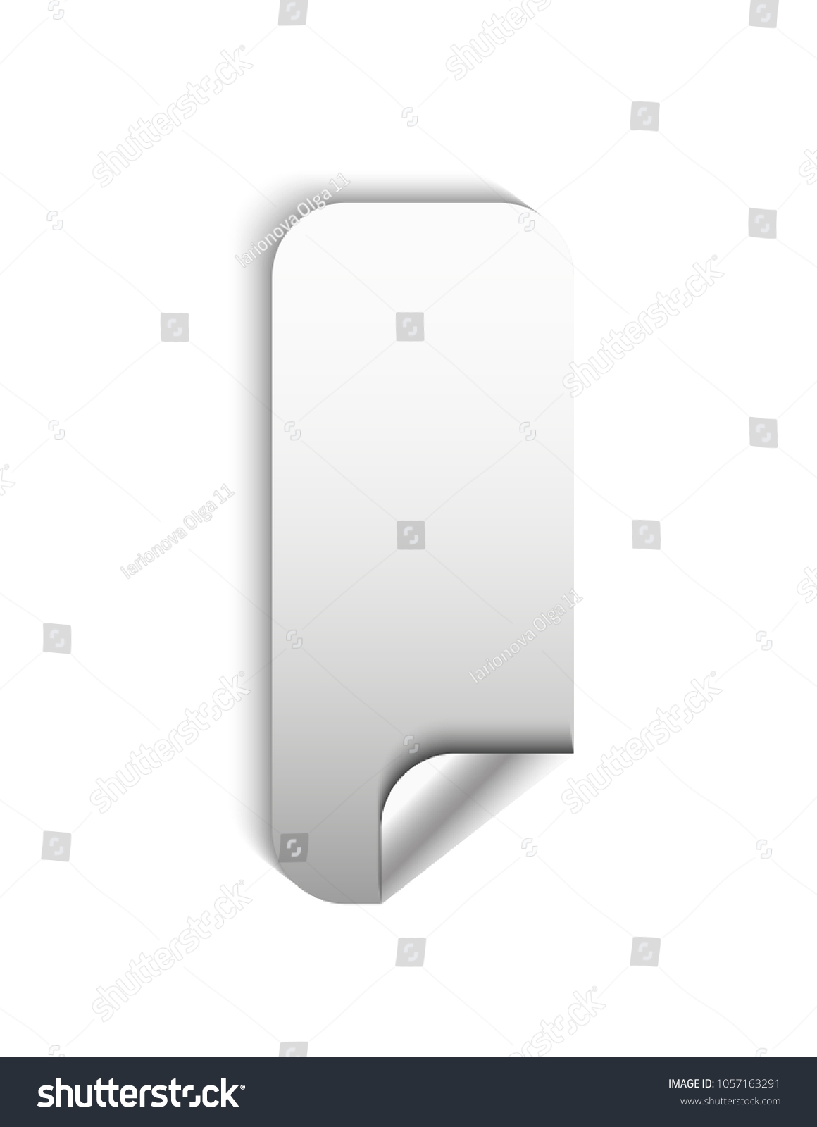 Paper Curled Shadow Stock Vector (Royalty Free) 1057163291 | Shutterstock