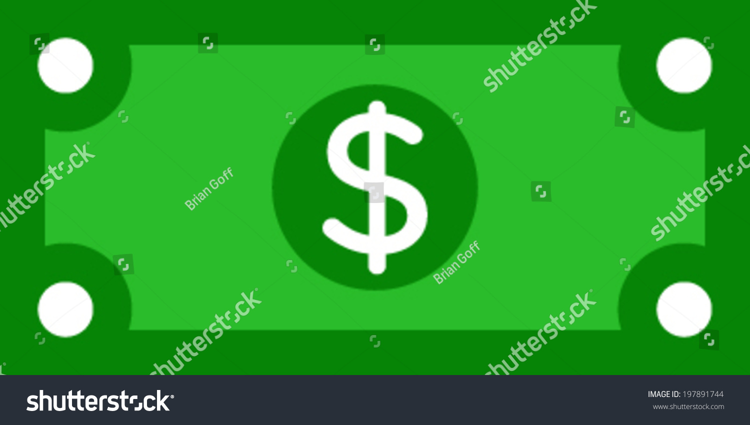 Paper Money Bill Vector Stock Vector (Royalty Free) 197891744 ...