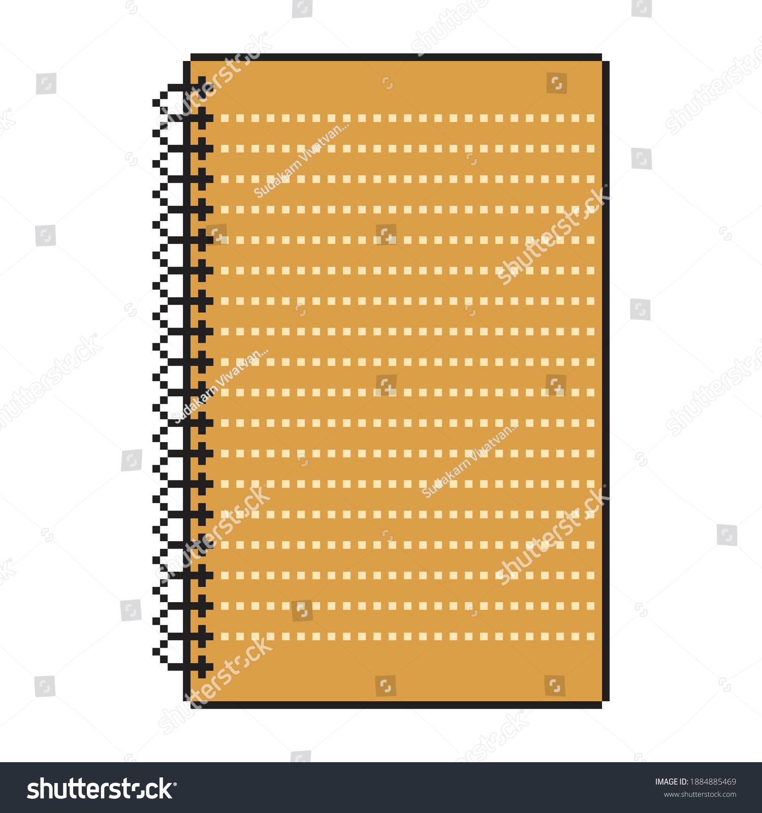 Vektor Stok Paper Pixel Art Vector Illustration (Tanpa Royalti ...