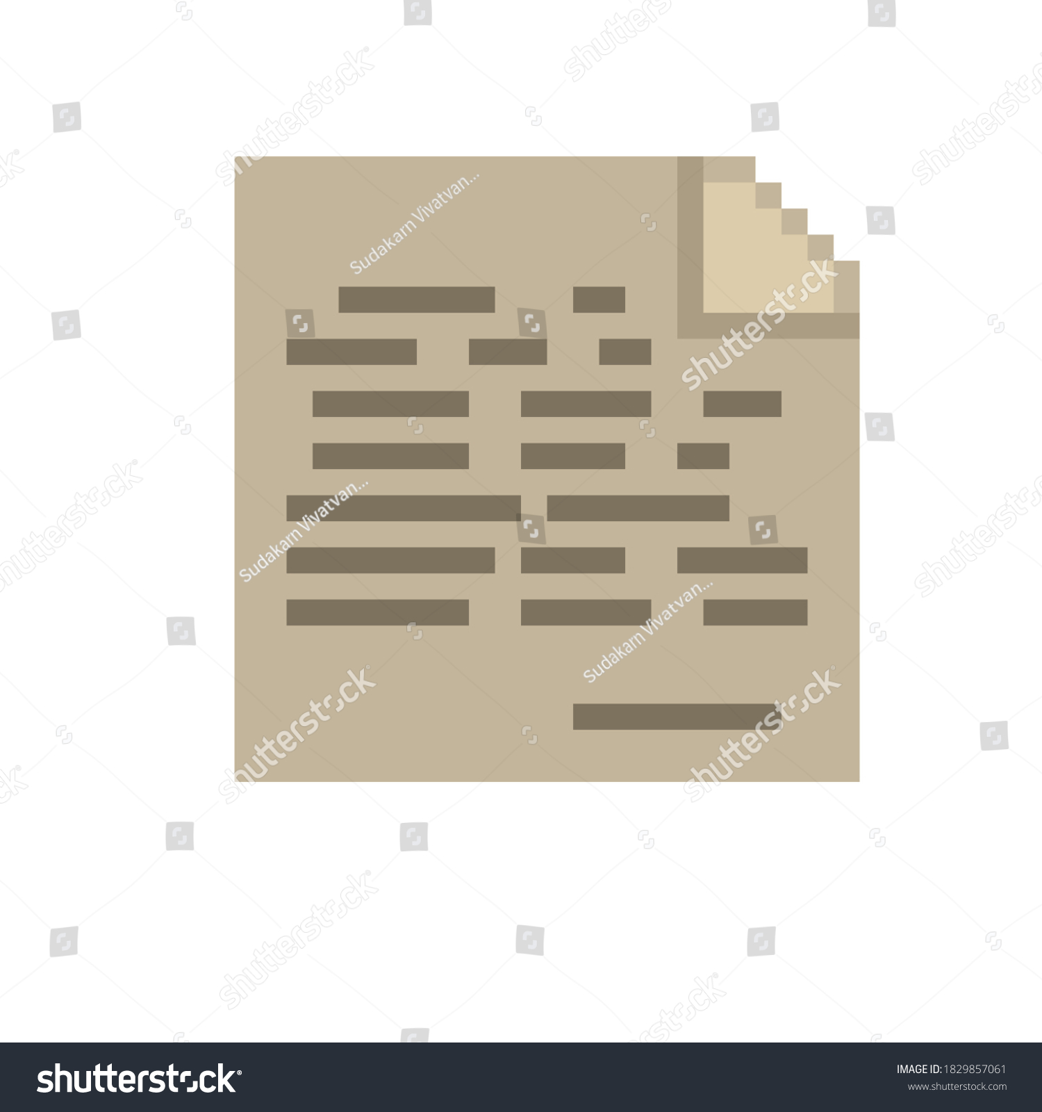 Paper Pixel Art Vector Picture Stock Vector (Royalty Free) 1829857061 ...