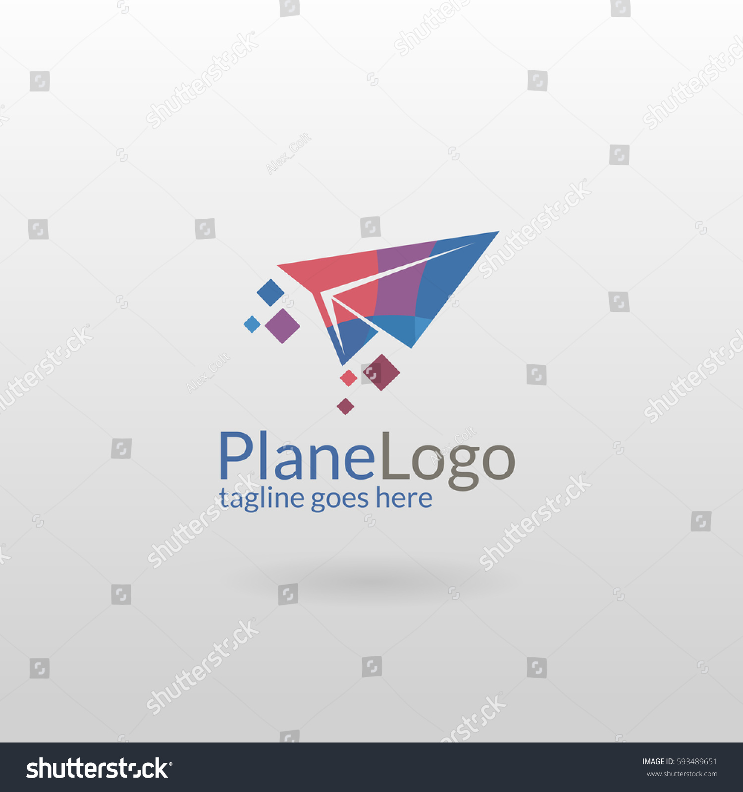 Paper Plane Logo Stock Vector (Royalty Free) 593489651