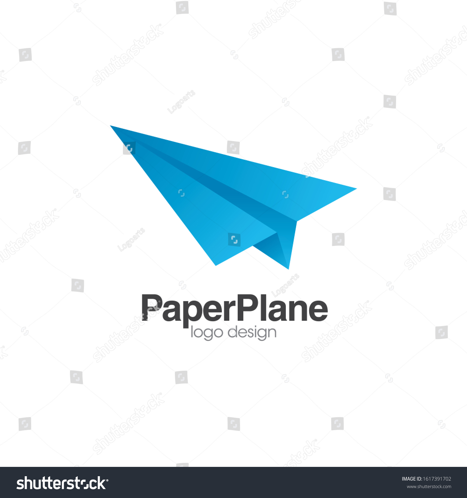 Paper Plane Logo Icon Vector Template Stock Vector (Royalty Free ...