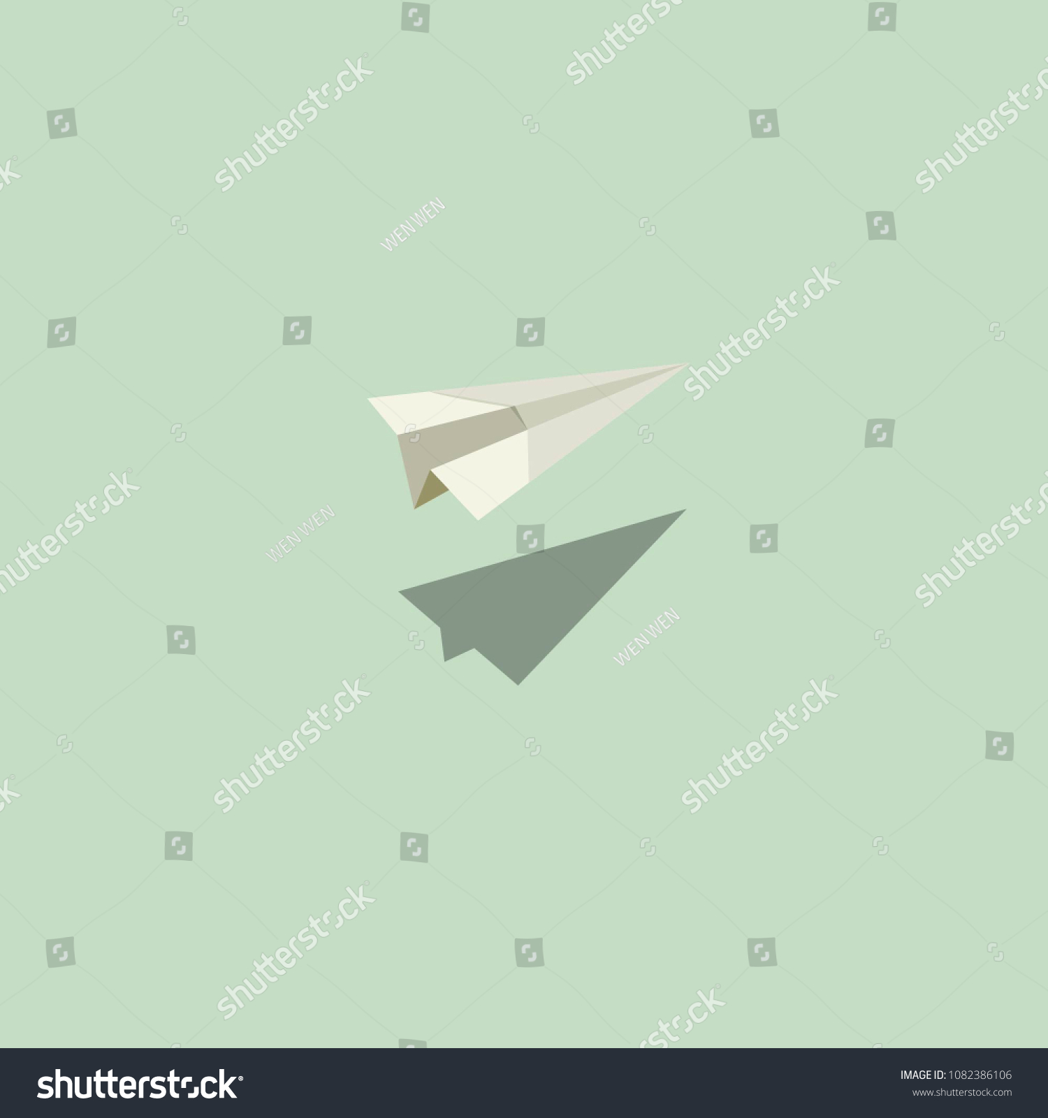 Paper Plane Vector Illustration Stock Vector (Royalty Free) 1082386106