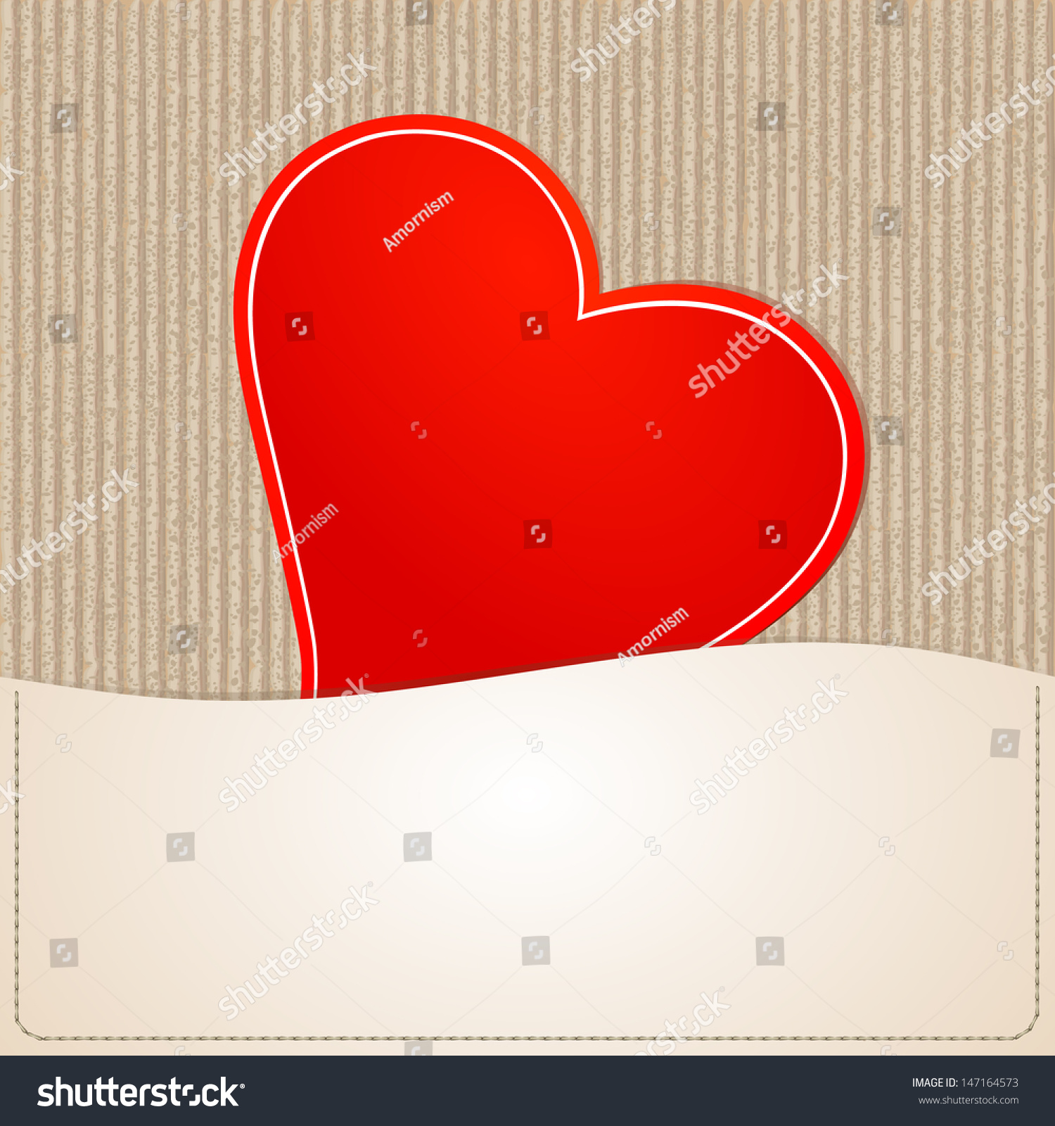 Paper Red Heart Background Stock Vector (Royalty Free) 147164573 ...