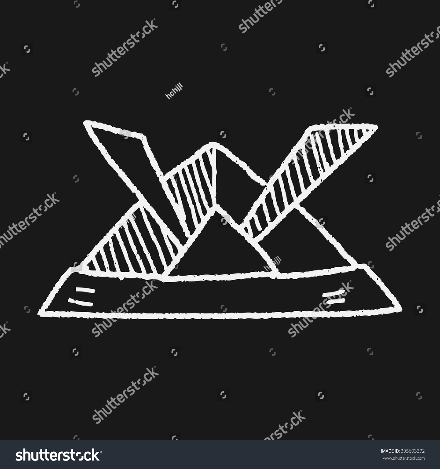 Paper Samurai Helmet Doodle Stock Vector (Royalty Free) 305603372 ...