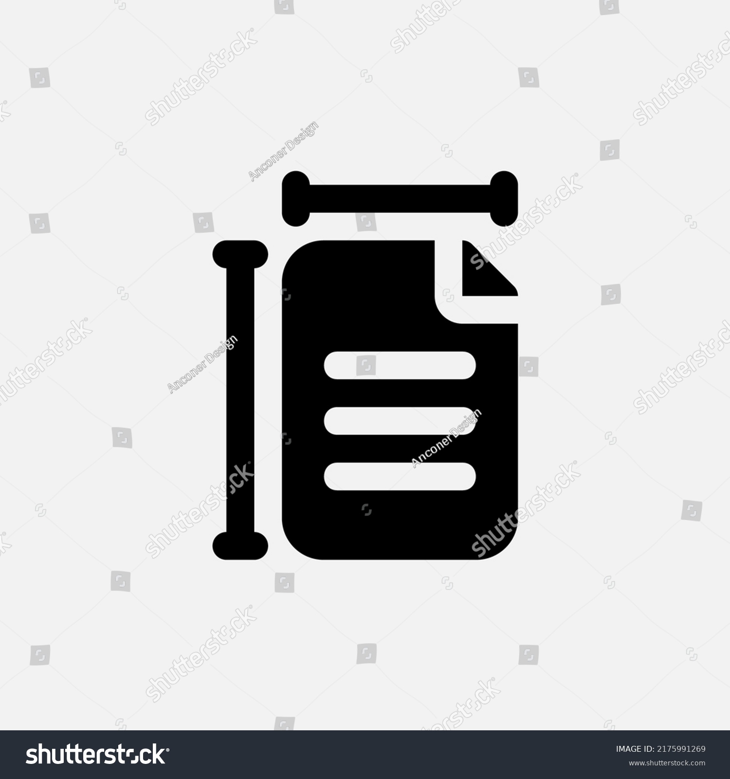 Paper Size Icon Solid Style About Stock Vector (Royalty Free ...