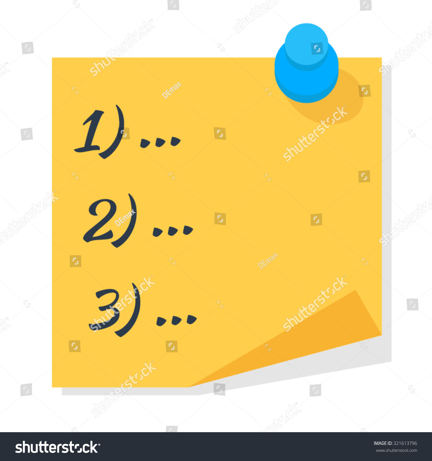 Paper Stickers Notes Flat Vector Illustration Stock Vector (Royalty ...