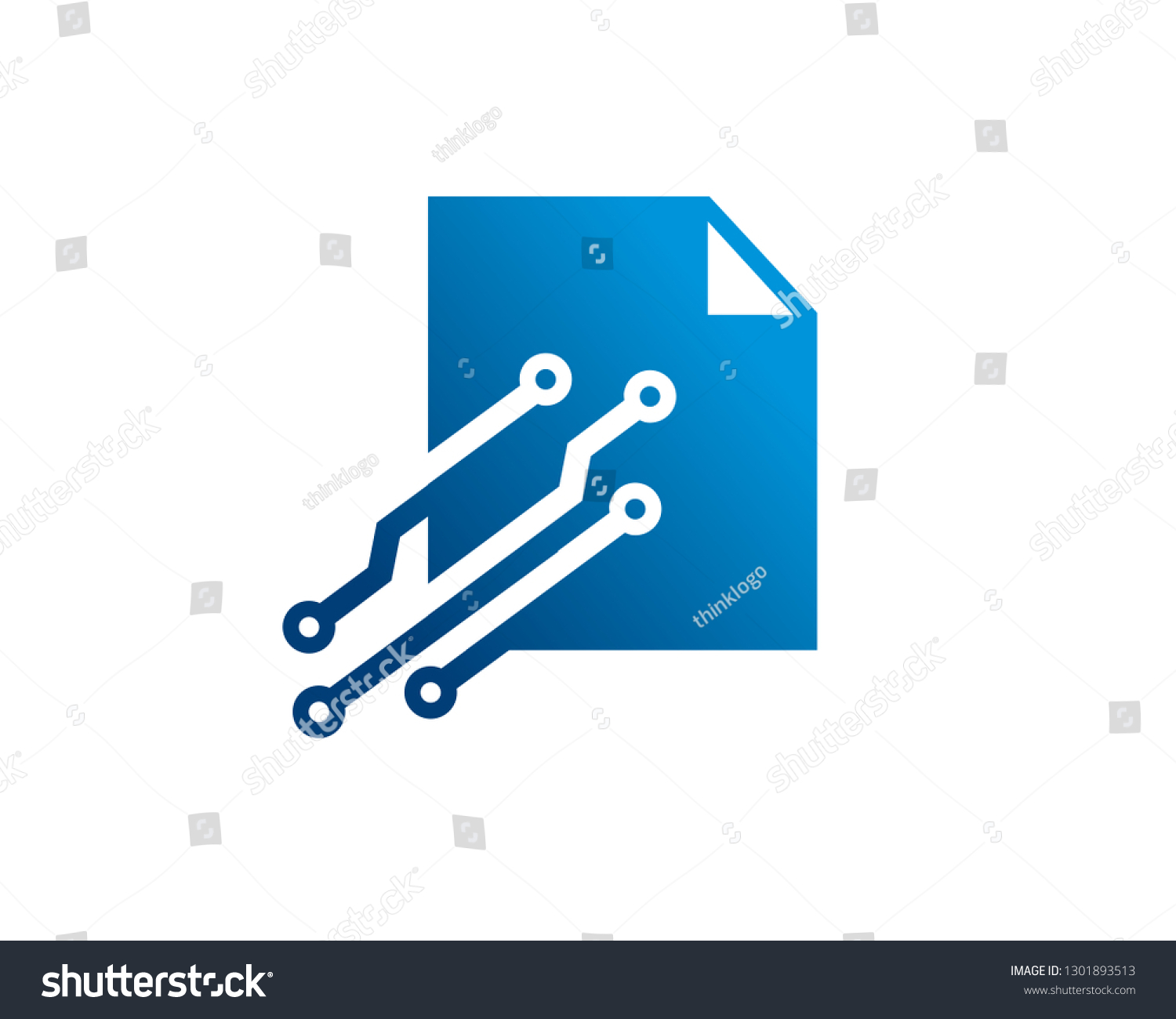 Paper Technology Logo Template Icon Symbol Stock Vector (Royalty Free ...