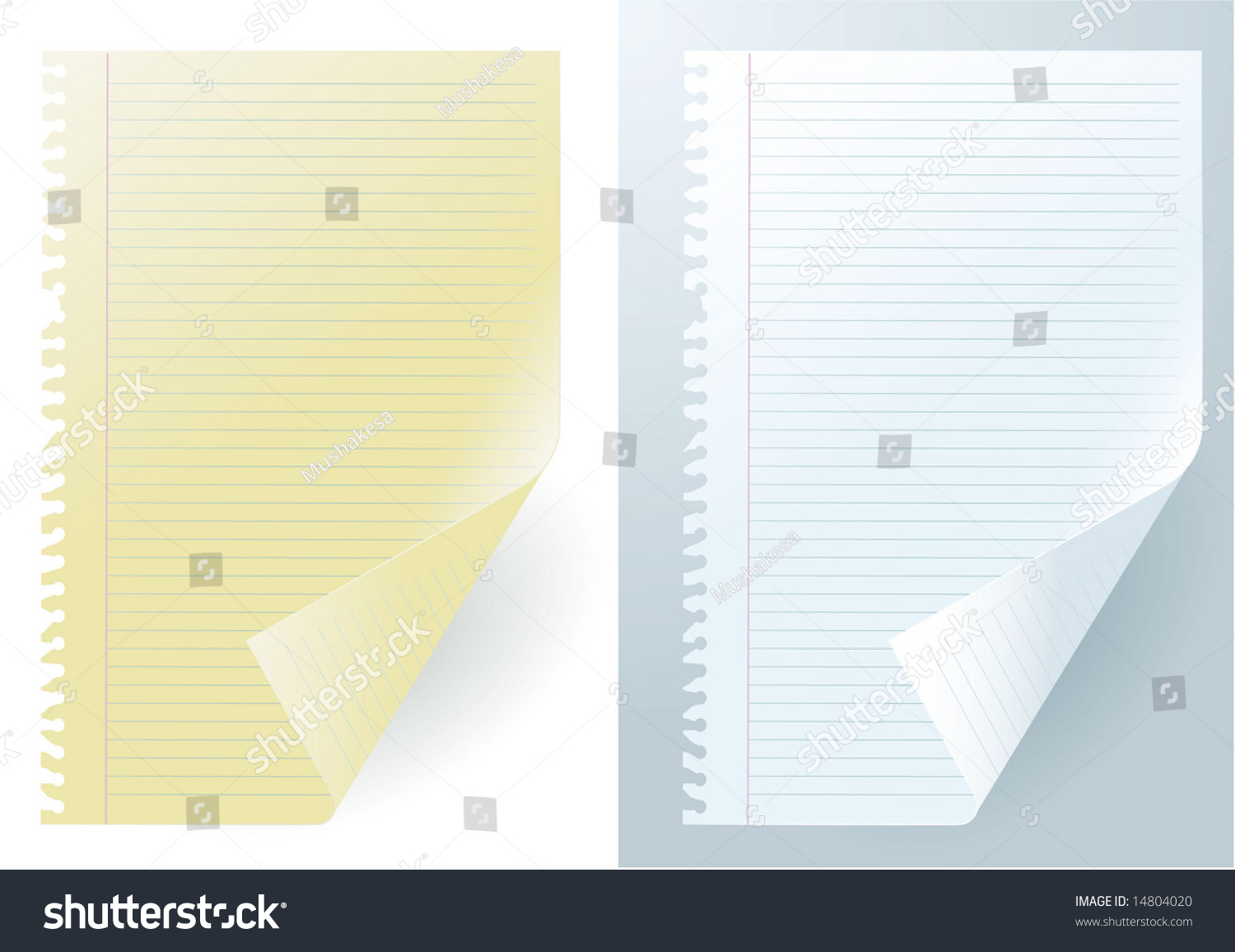 Paper Vector Collection Office Papers Sample Stock Vector (Royalty Free ...