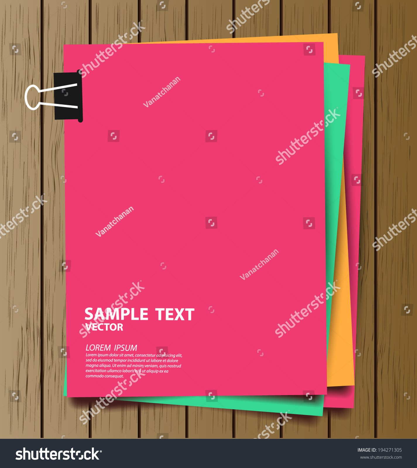 Paper Vector Illustration Stock Vector (Royalty Free) 194271305 ...