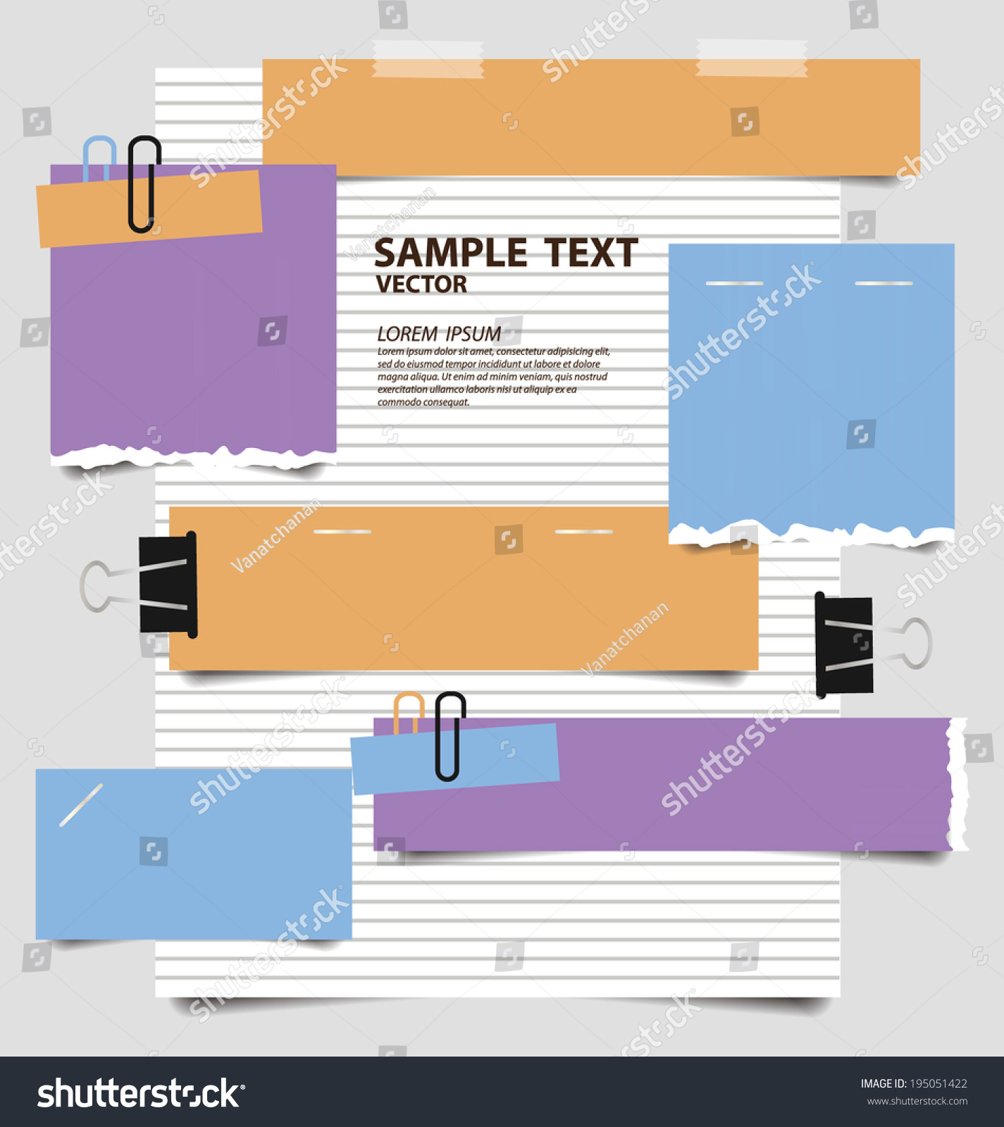 Paper Vector Illustration Stock Vector (Royalty Free) 195051422 ...