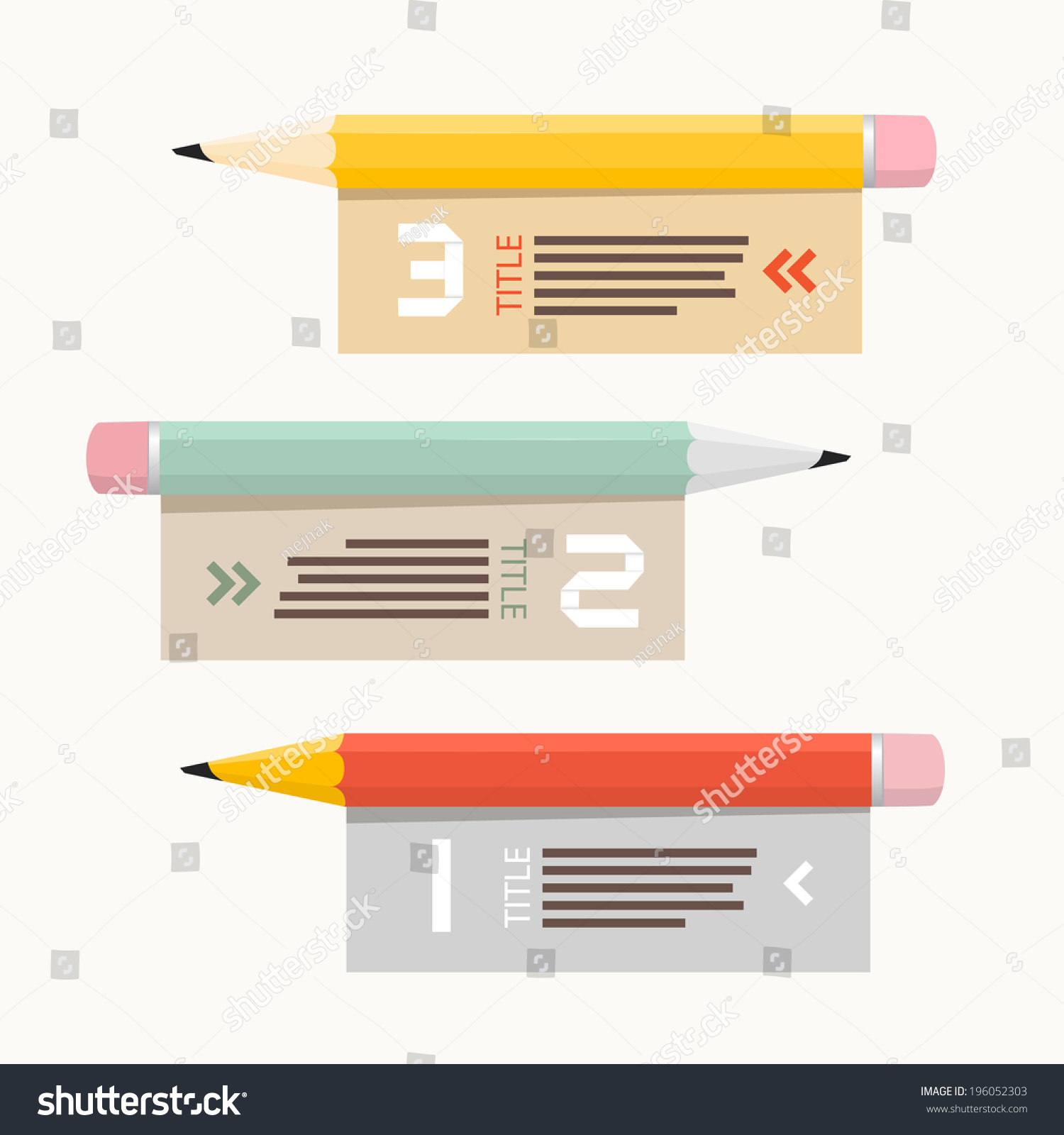 Paper Vector Infographics Layout Pencils Stock Vector (Royalty Free ...