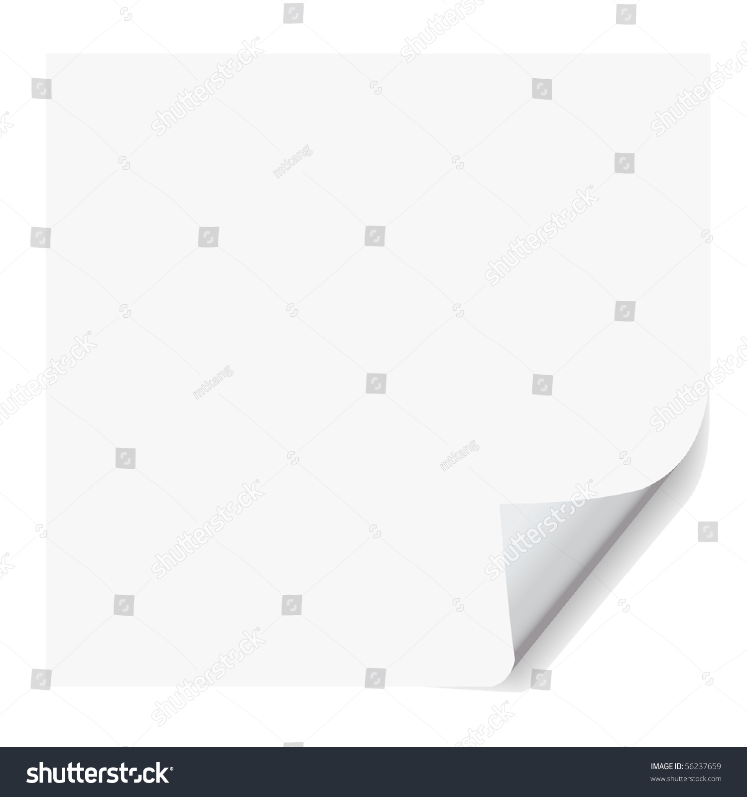 Paper Vector Corner Curl Effect Realistic Stock Vector (Royalty Free ...