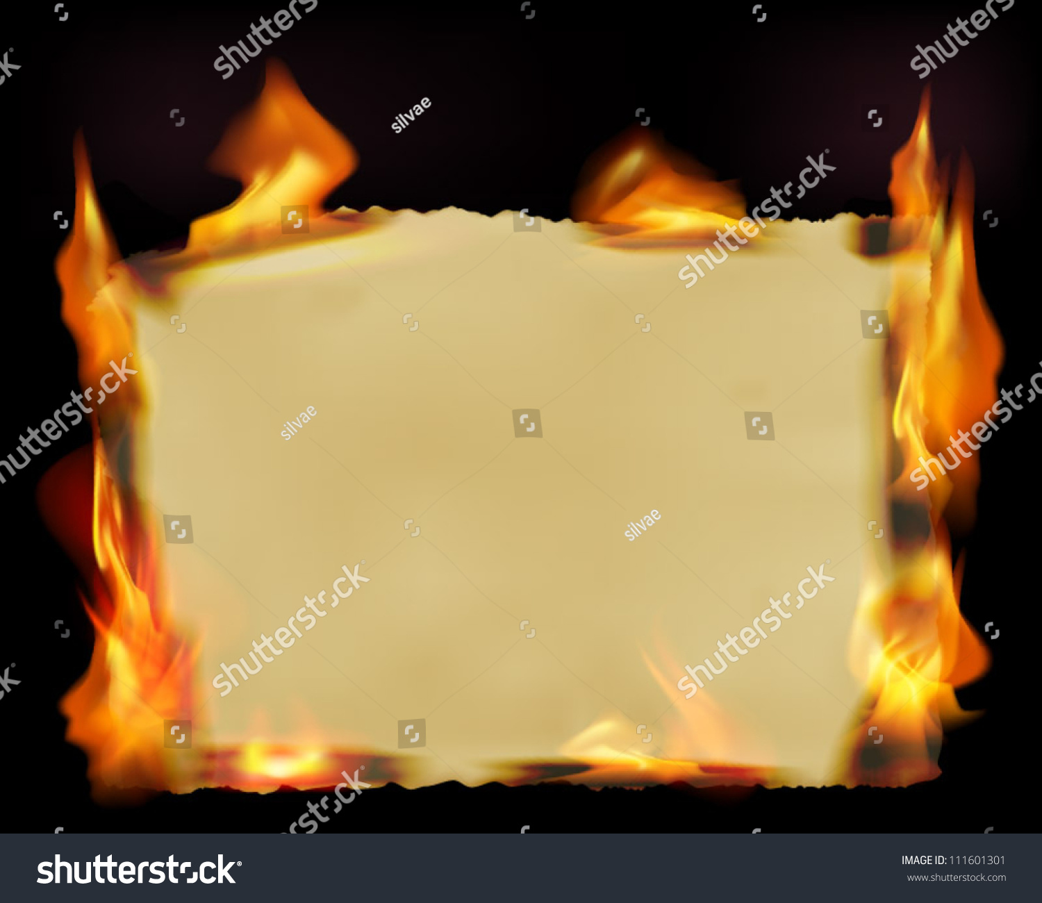 Paper Fire Flames Vector Illustration Stock Vector (Royalty Free ...