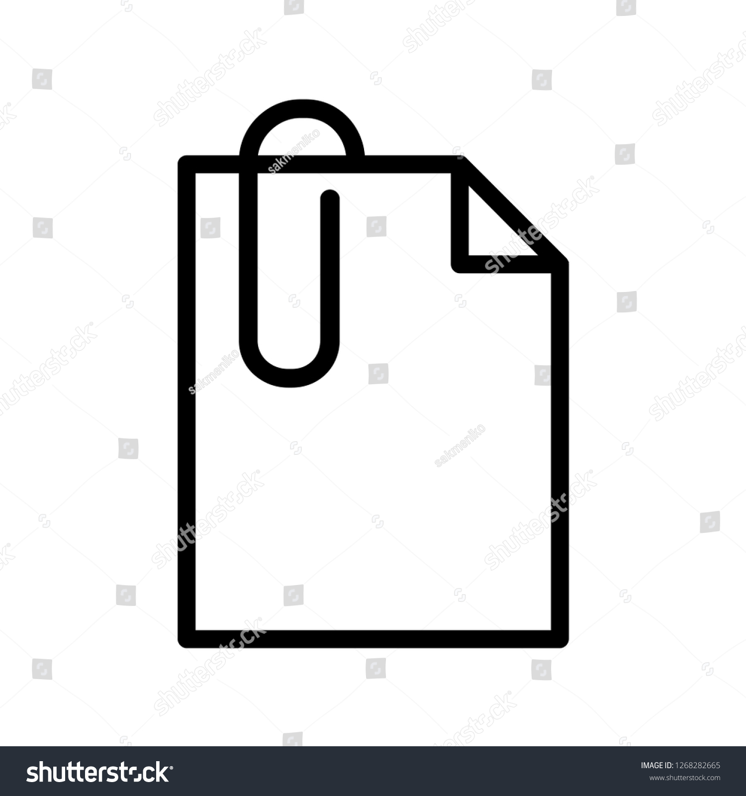 Paperclip Stationery Icon Vector Stock Vector (Royalty Free) 1268282665 ...