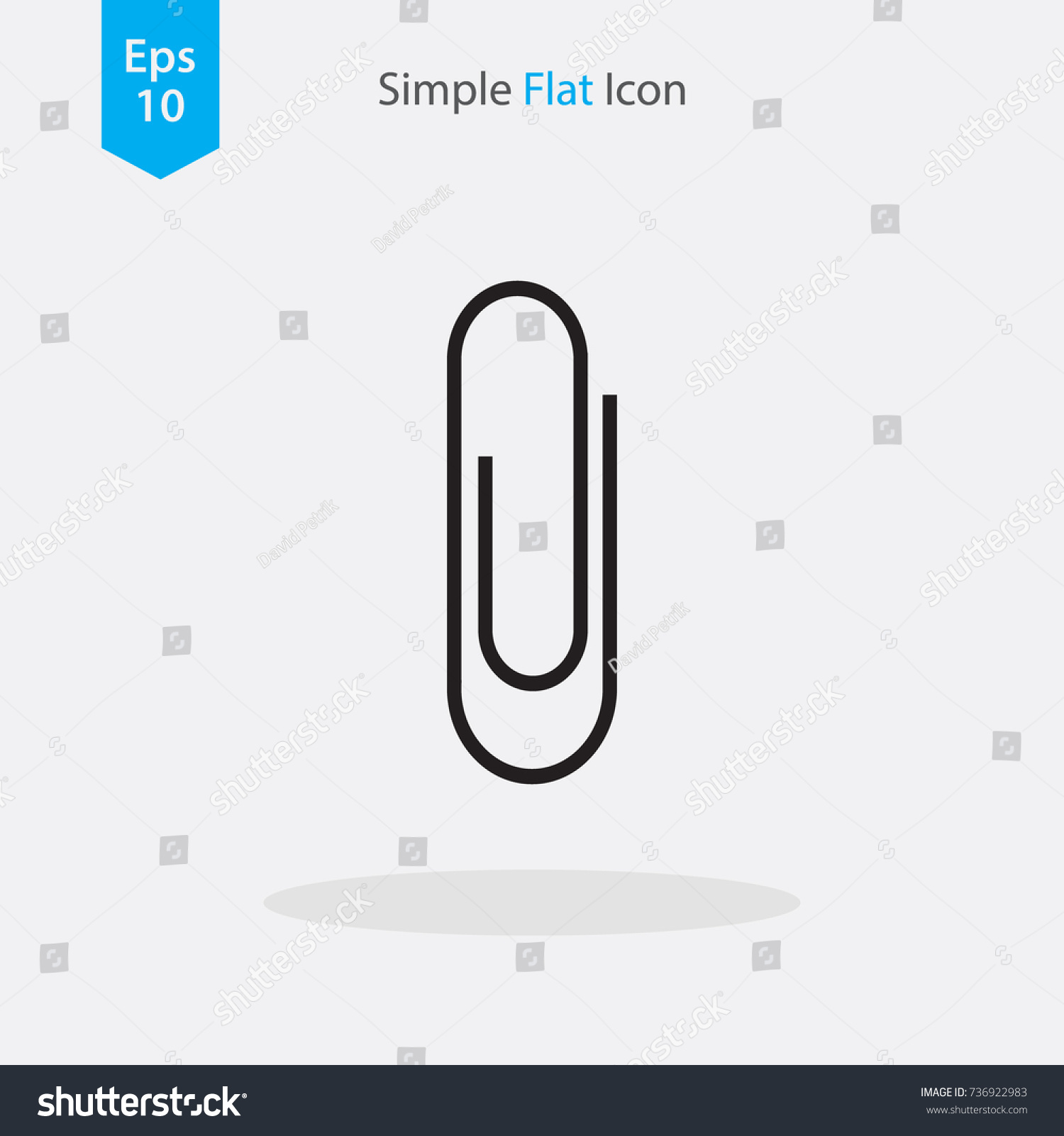 Paperclip Symbol Attach Icon Vector Illustration Stock Vector (Royalty ...