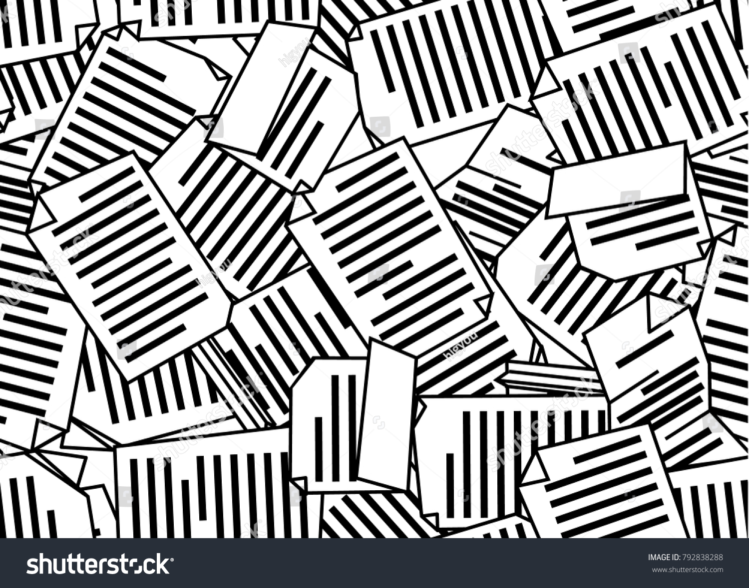 Paperwork Documents Abstract Stylized Seamless Texture Stock Vector ...