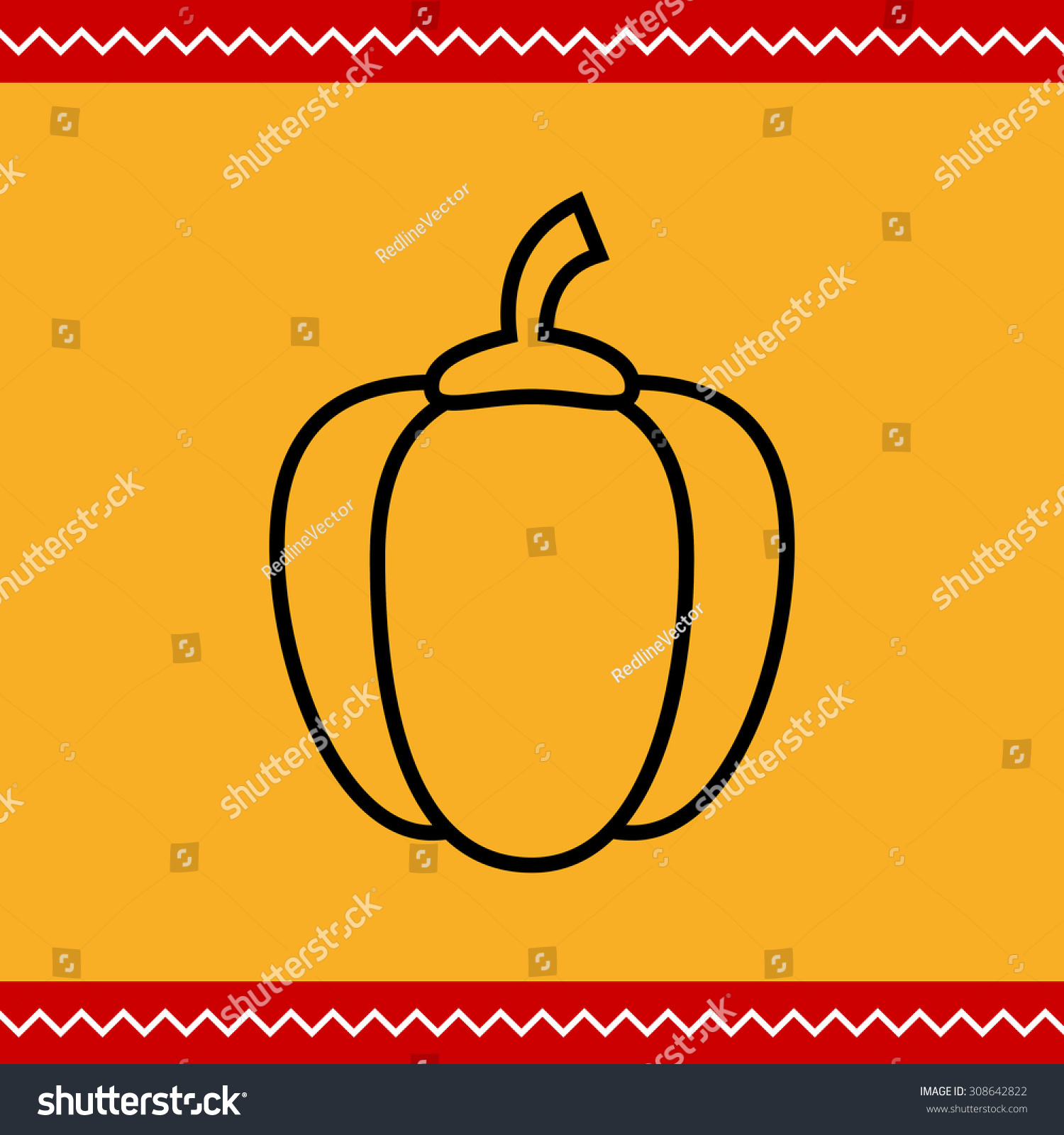 Paprika Icon Stock Vector (Royalty Free) 308642822