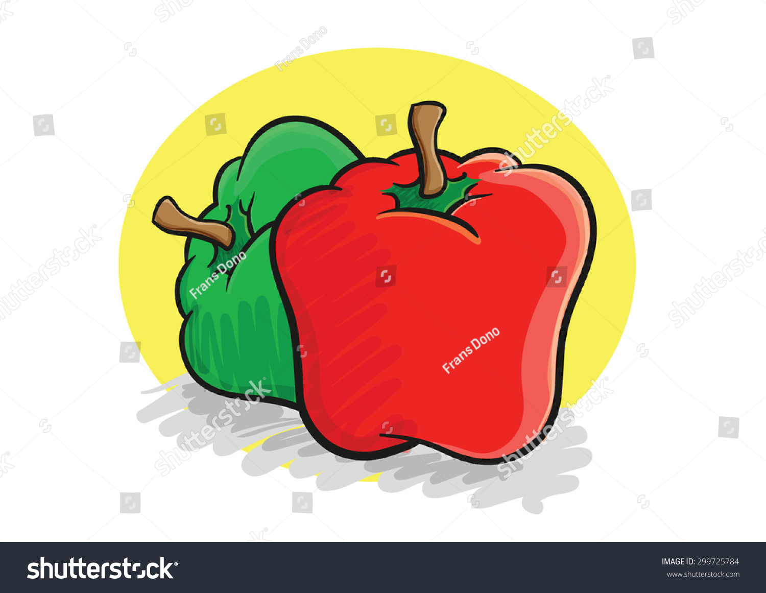 Paprika Vector Cartoon Illustration Stock Vector (Royalty Free) 299725784