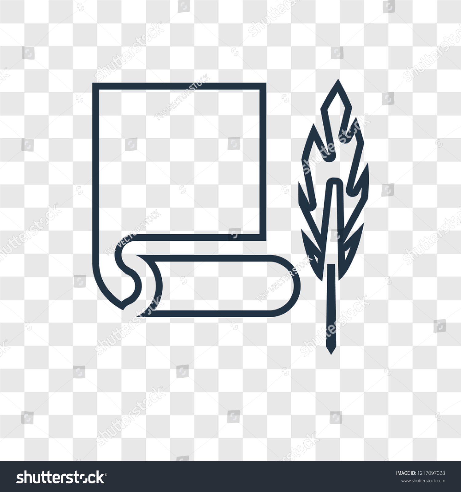 Papyrus Concept Vector Linear Icon Isolated Stock Vector (Royalty Free ...