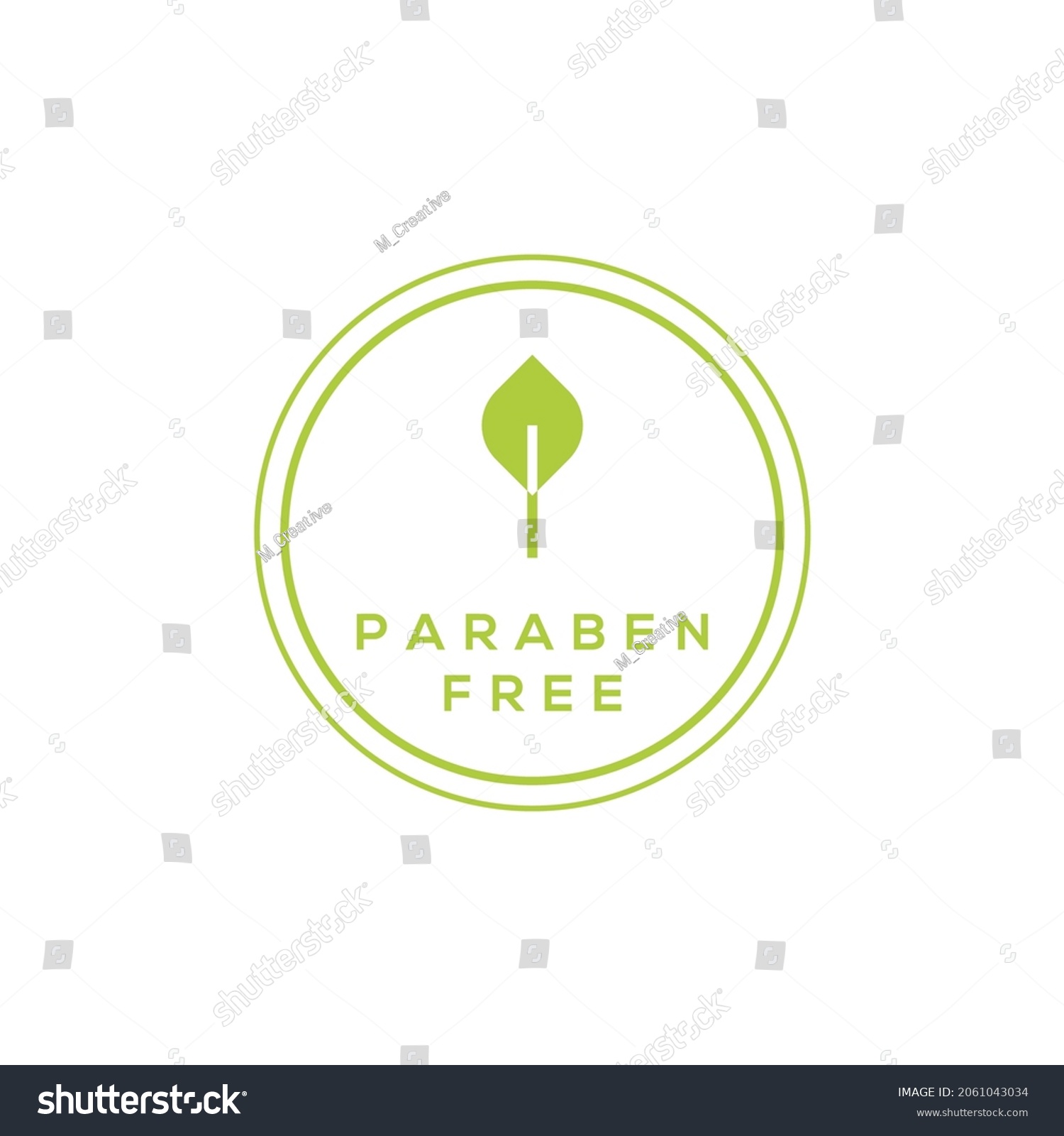 Paraben Free Logo Vector Design Template Stock Vector (Royalty Free ...
