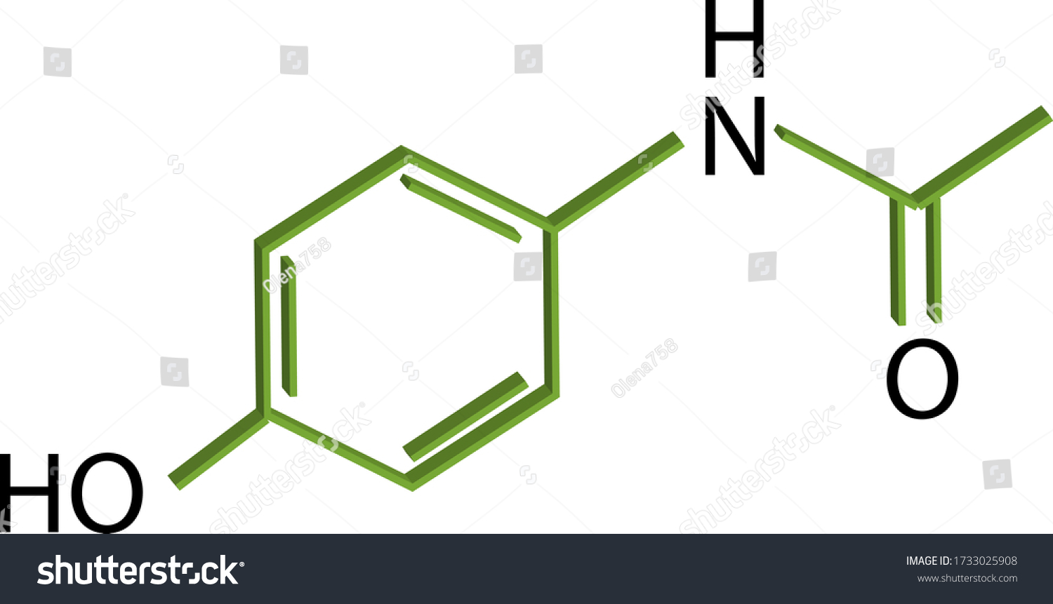 Paracetamol Molecule Structure Vector Illustration Stock Vector ...