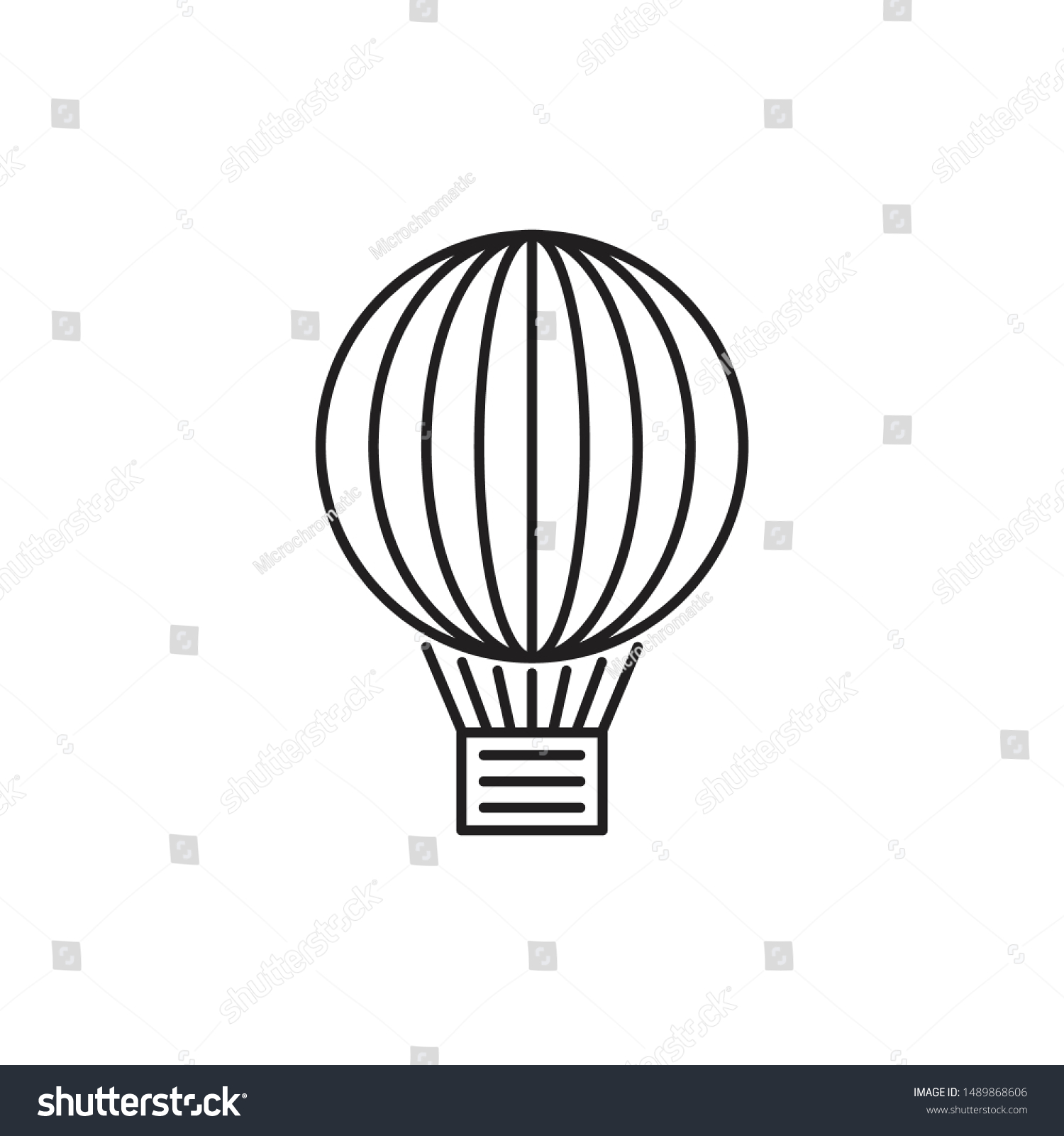Parachute Minimal Line Con Vector Stock Vector (Royalty Free ...