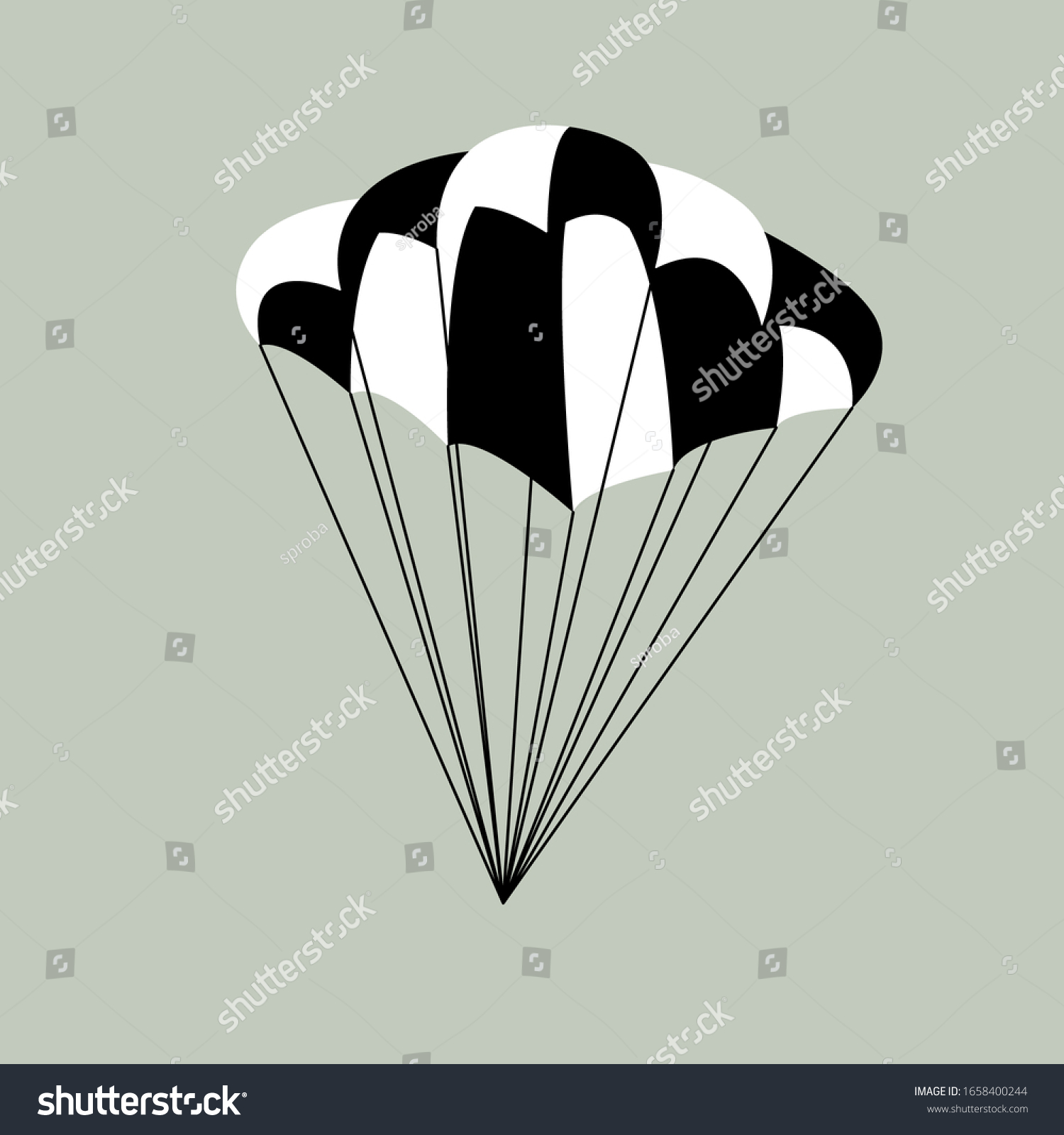 Parachute Vector Illustration Flat Style Front Stock Vector (Royalty ...