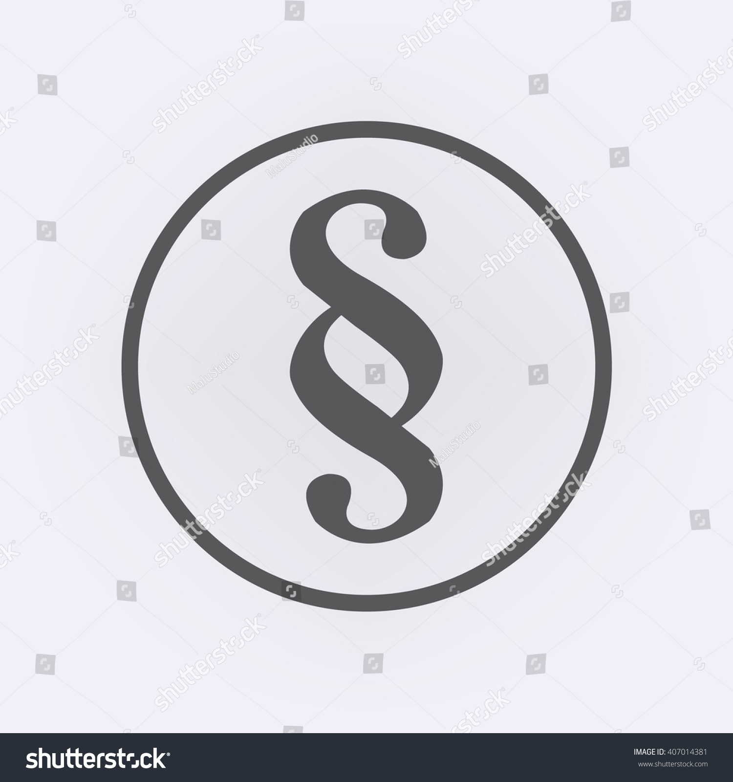 Paragraph Symbol Circle Vector Illustration Stock Vector (Royalty Free ...