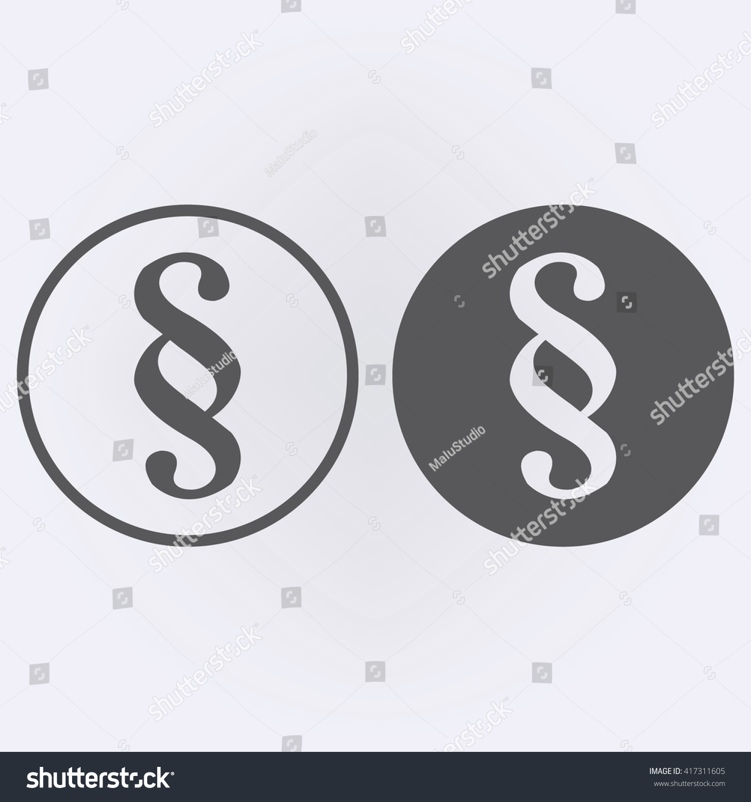 Paragraph Symbol Circle Vector Illustration Stock Vector (Royalty Free ...