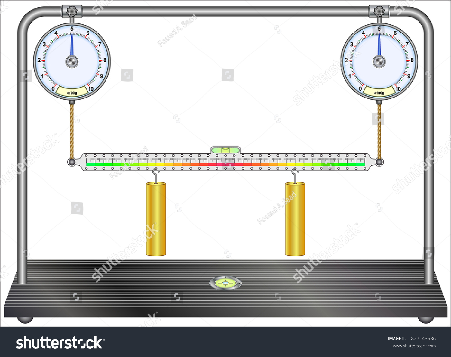 Parallel Forces Apparatus Overhang Beam Stock Vector (Royalty Free ...