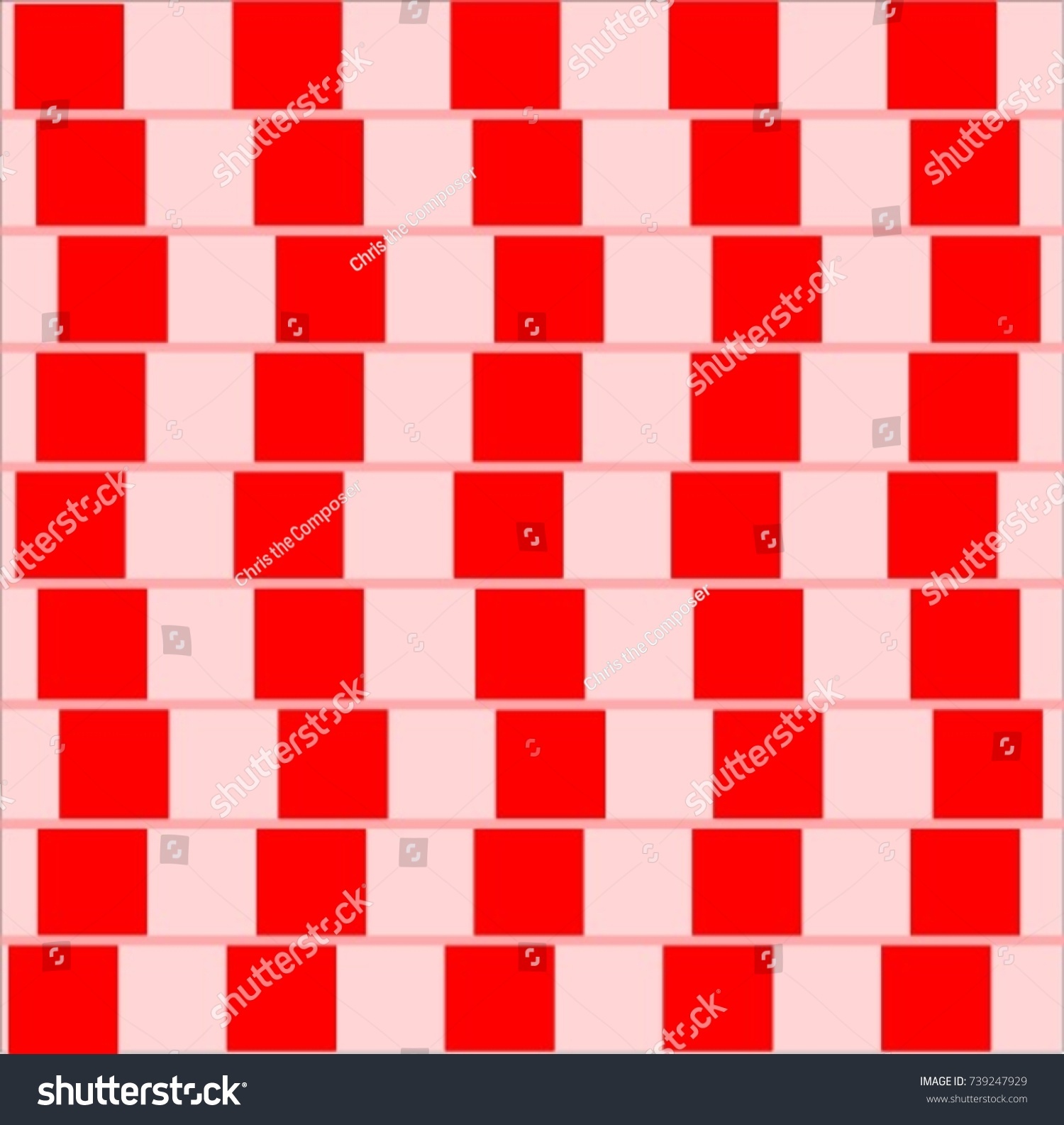 Parallel Line Optical Illusion Red Stock Vector (Royalty Free ...