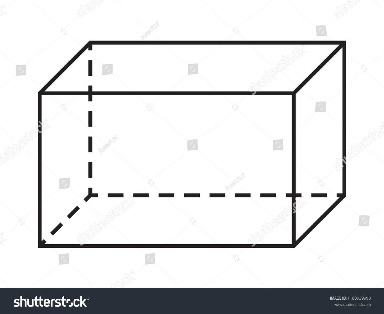 Parallelepiped Shape Vector Geometry Figure School Stock Vector ...