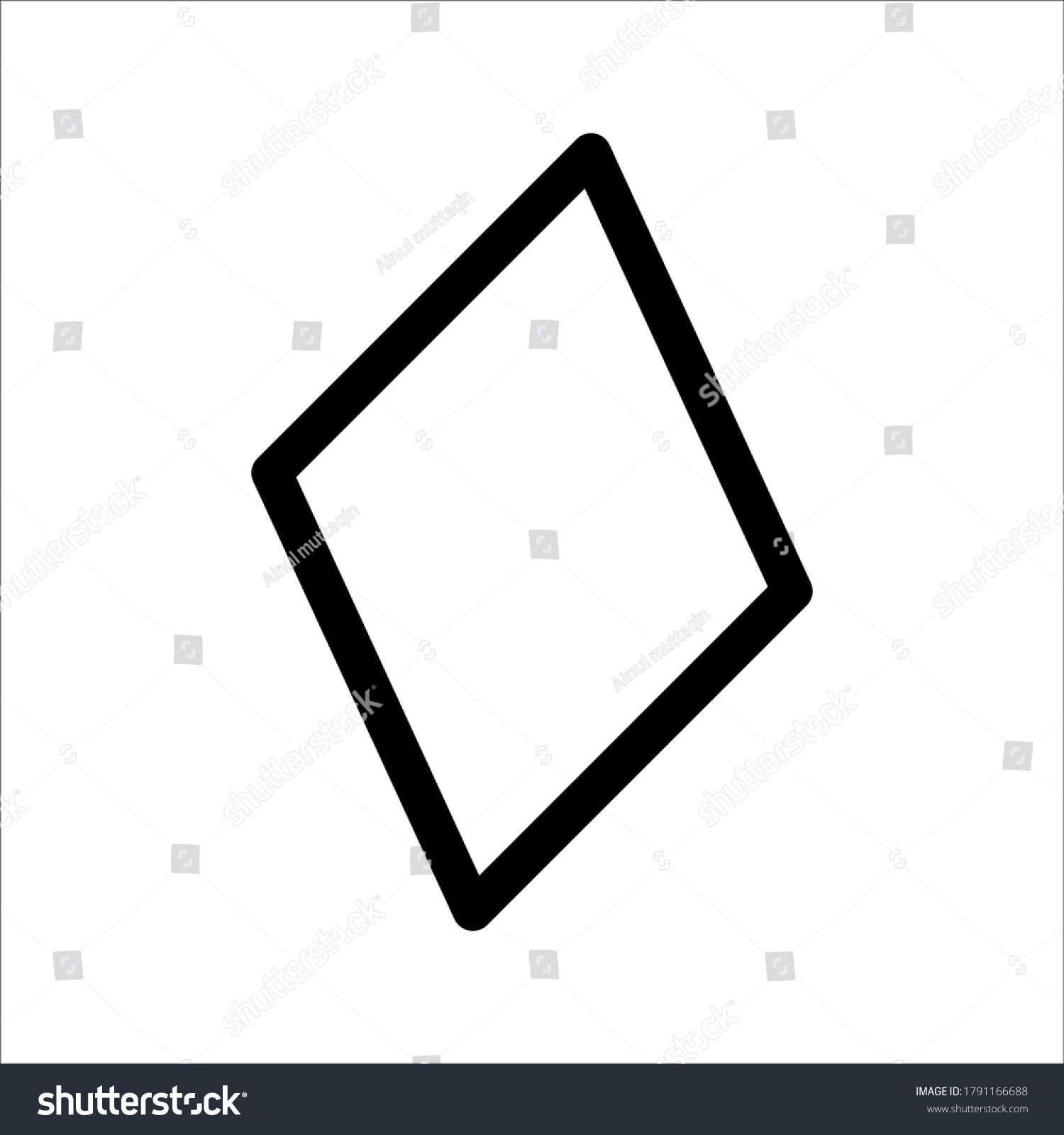 Parallelogram Shape Illustration Vector Graphic Basic Stock Vector ...
