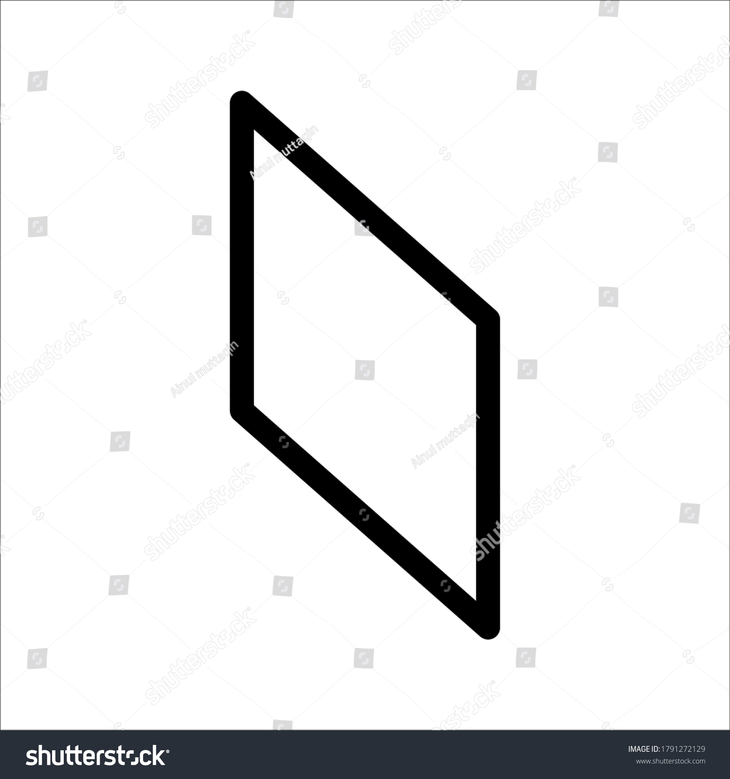 Parallelogram Shape Illustration Vector Graphic Basic Stock Vector ...