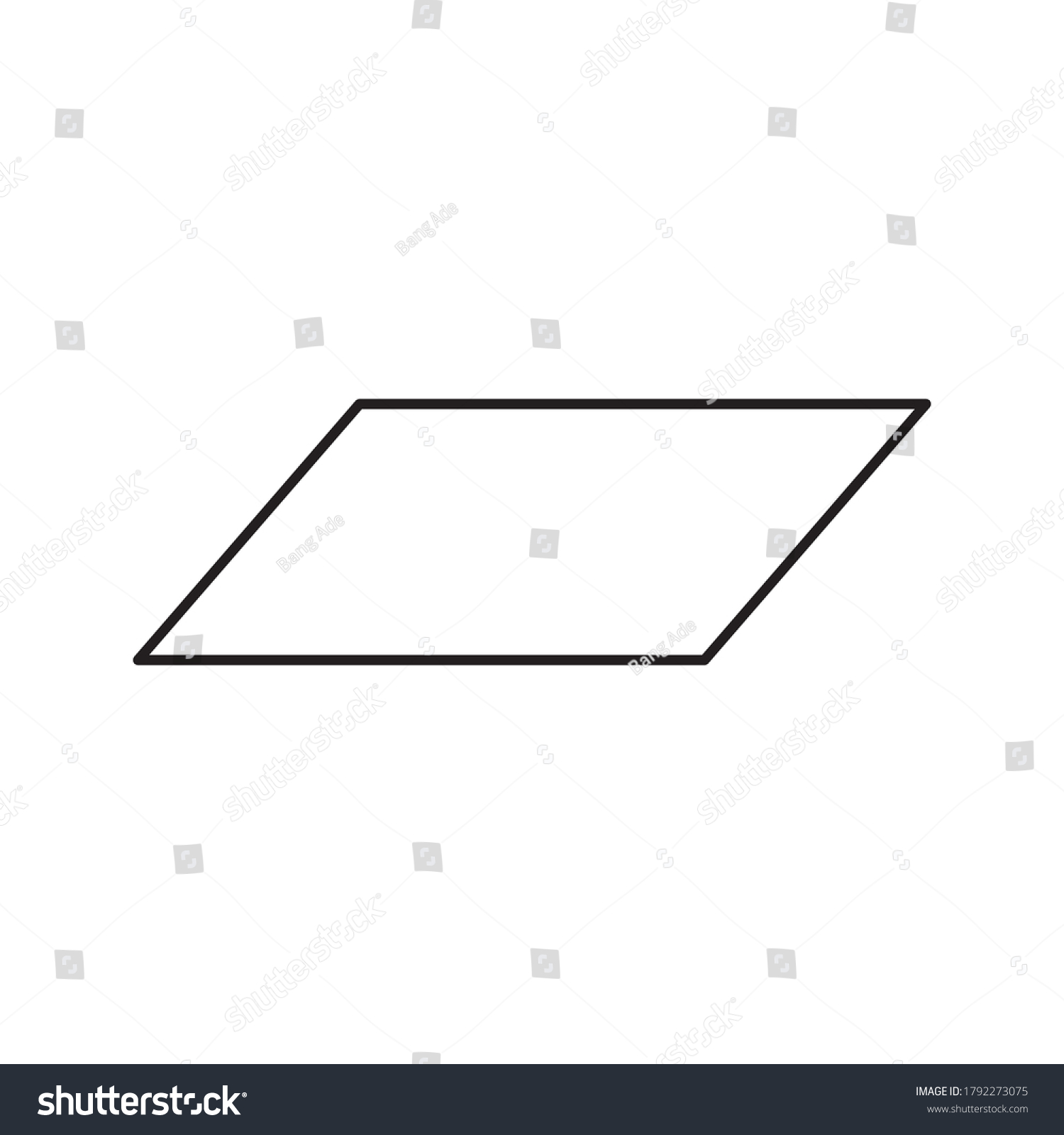 Parallelogram Shape Illustration Vector Graphic Basic Stock Vector ...