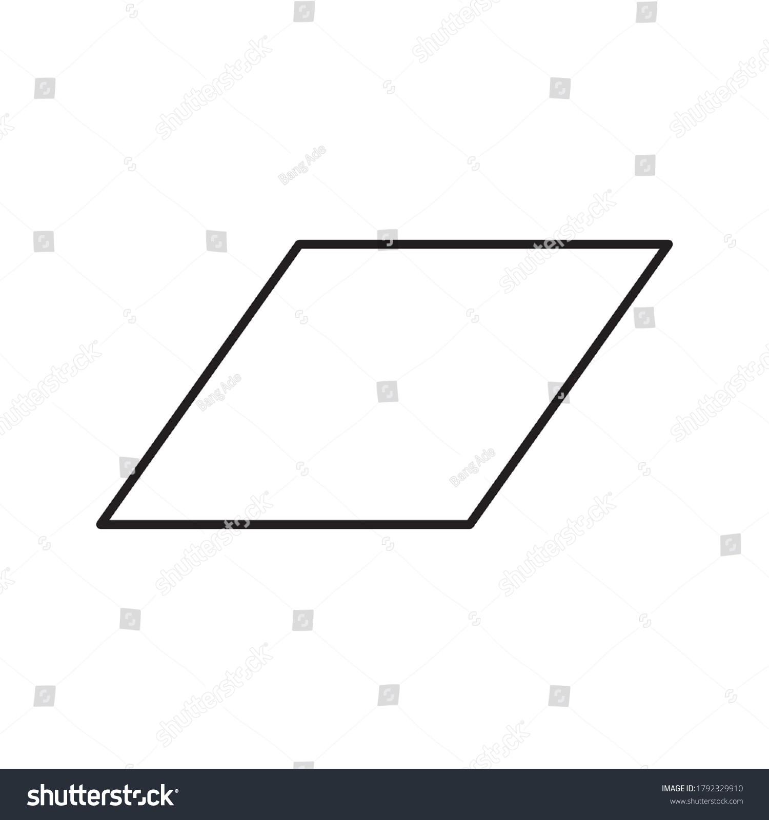 Parallelogram Shape Illustration Vector Graphic Basic: стоковая ...
