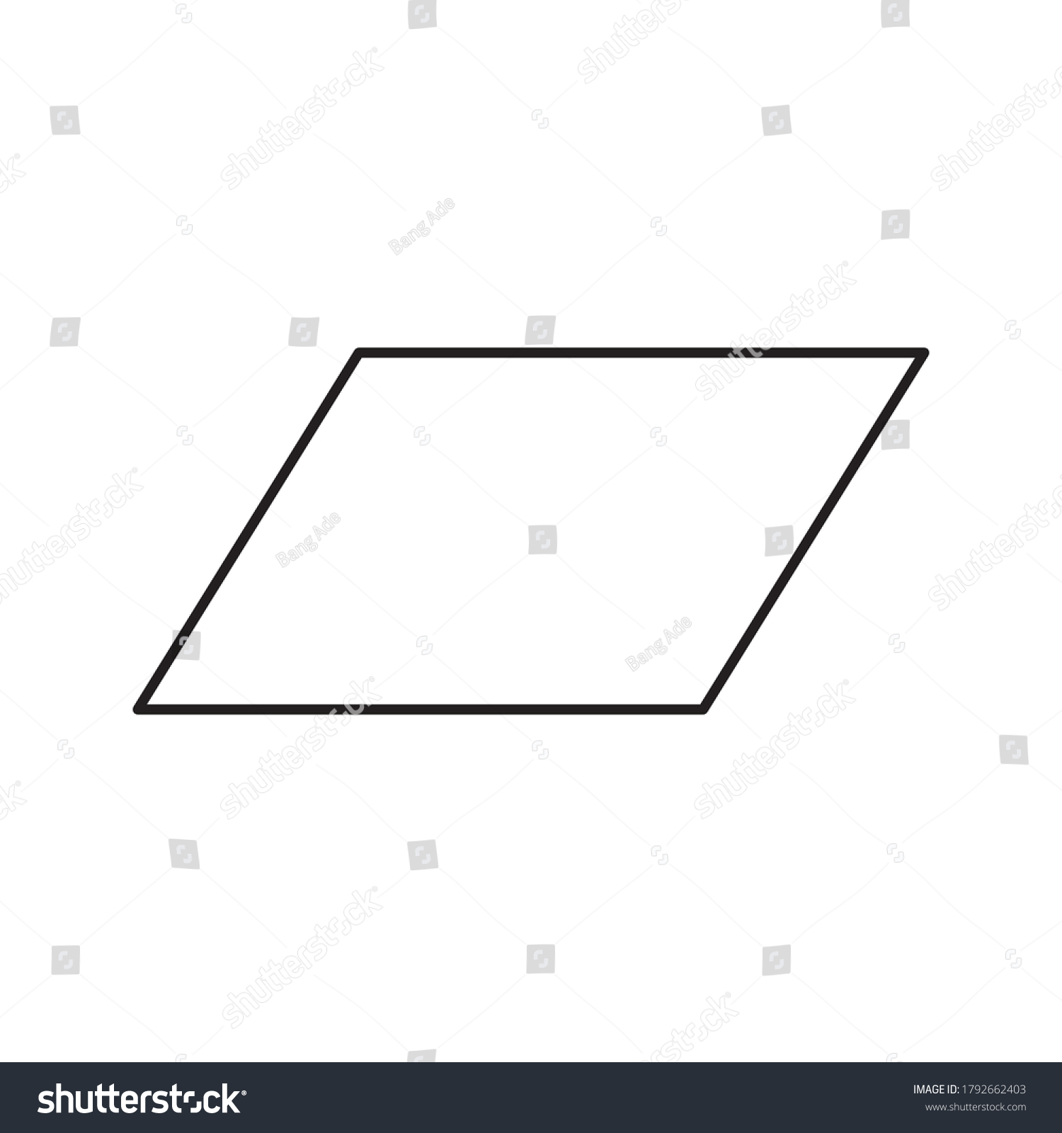 Parallelogram Shape Illustration Vector Graphic Basic Stock Vector ...