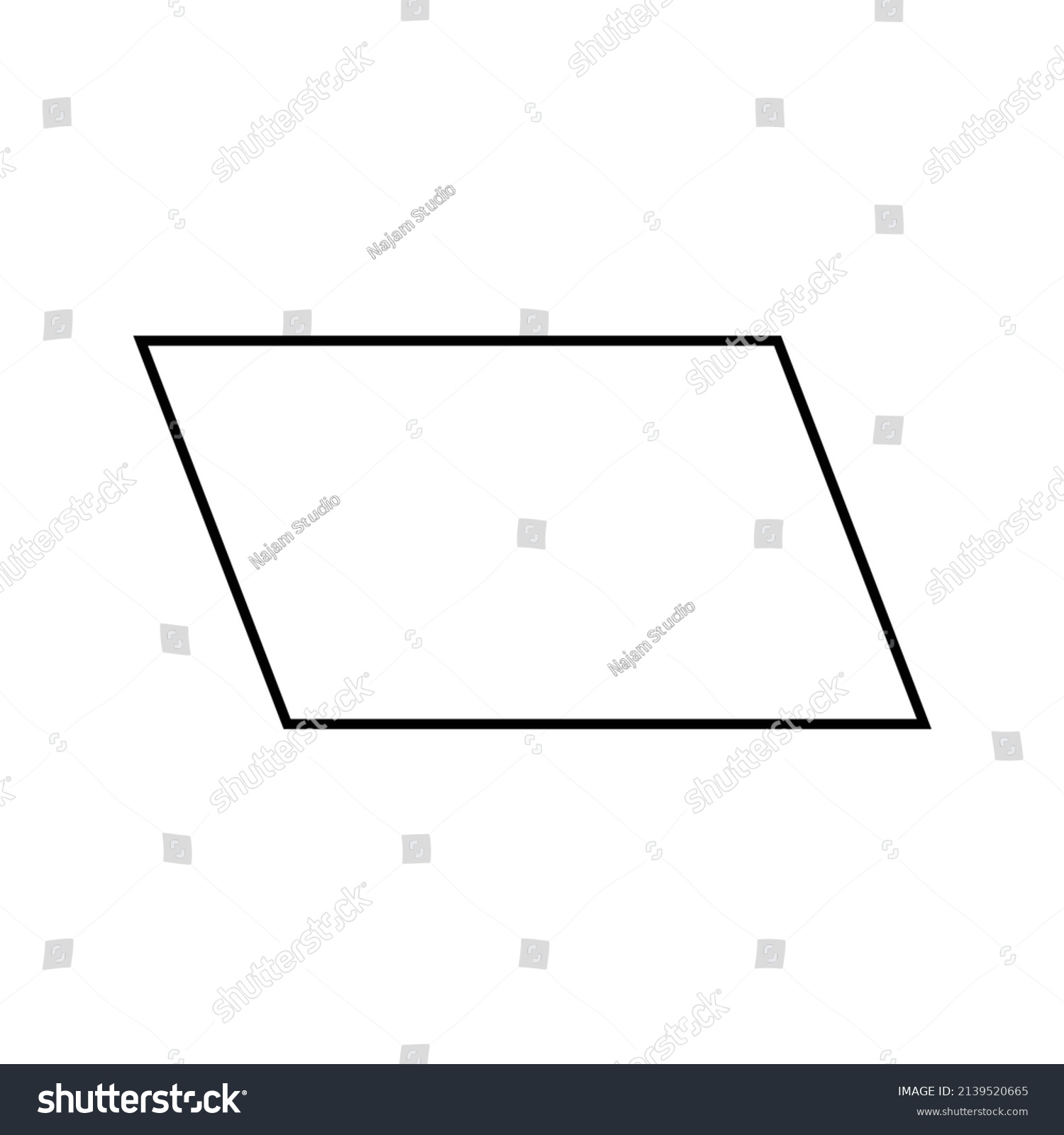 Parallelogram Shape Illustration Vector Graphic Basic Stock Vector ...