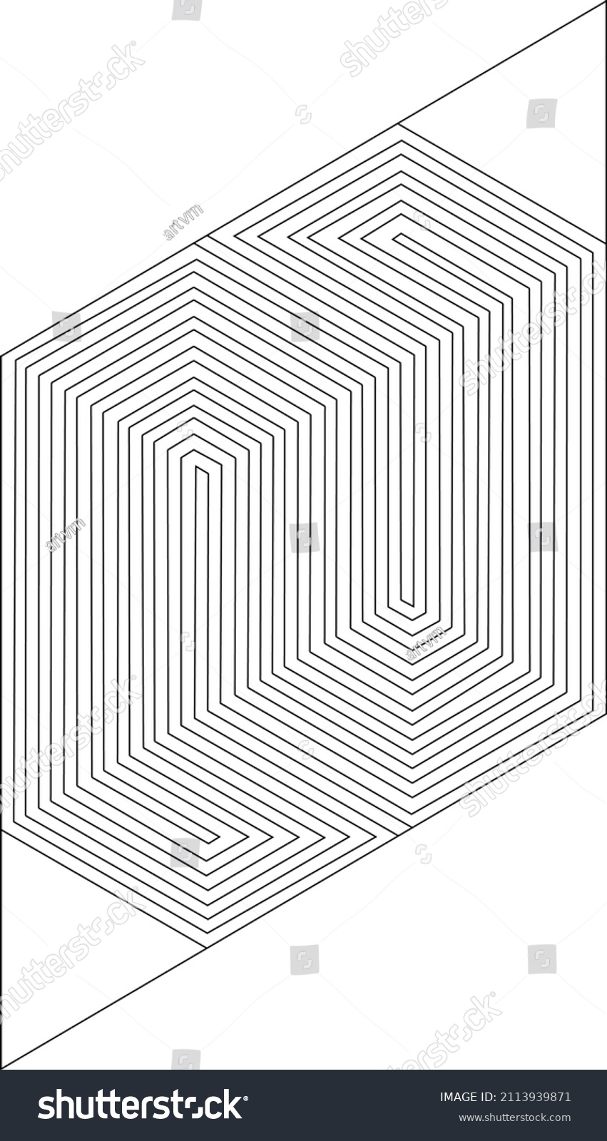 Parallelogram Tile Optical Illusion Inside Stock Vector (Royalty Free ...