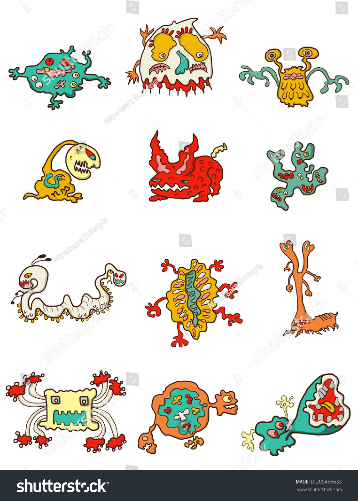 Parasites Cartoon: เวกเตอร์สต็อก (ปลอดค่าลิขสิทธิ์) 200456633 ...