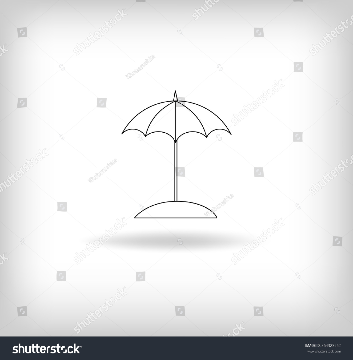 Parasol Icon Vector Illustration Stock Vector (Royalty Free) 364323962 ...