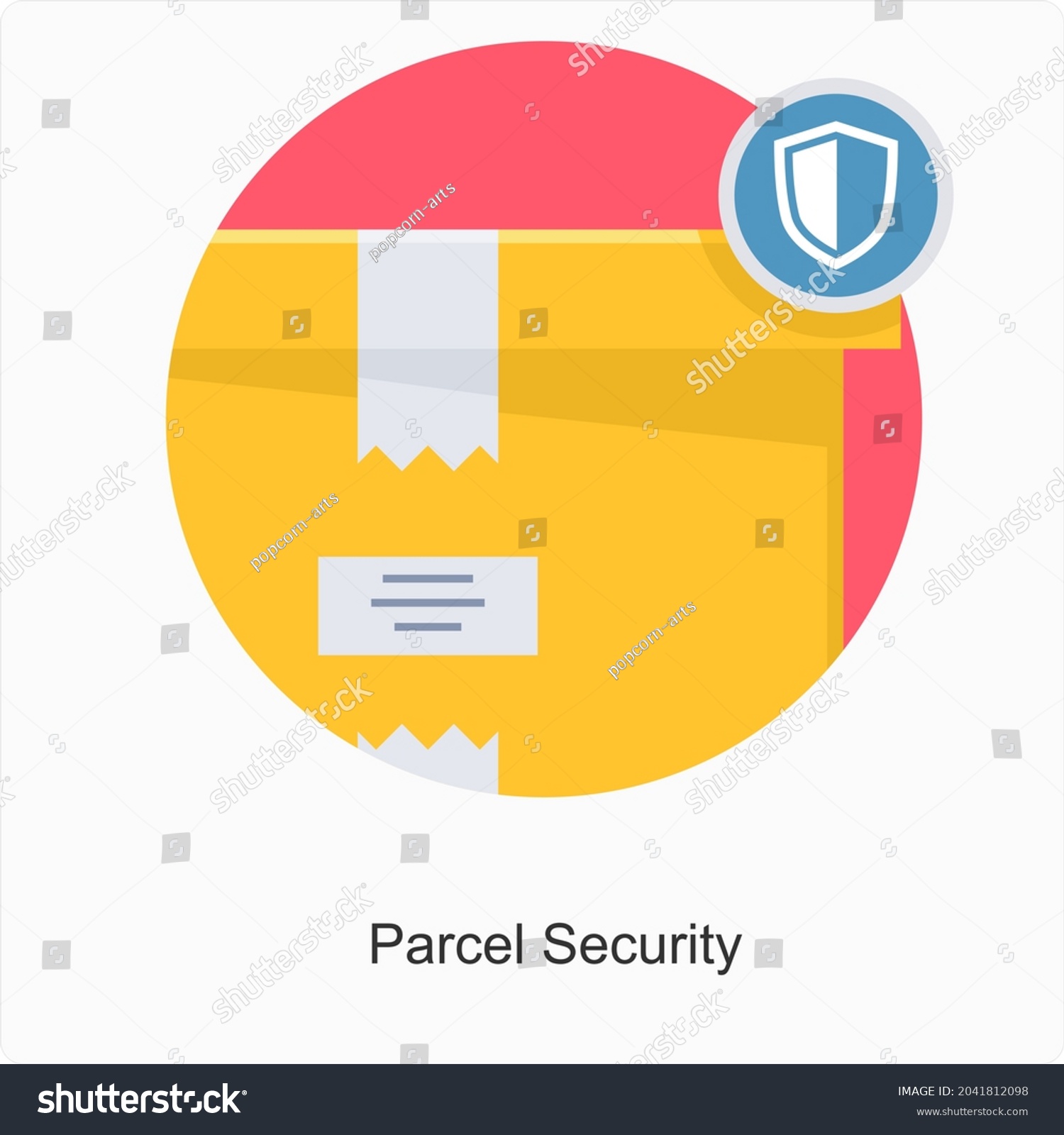 Parcel Security Privacy Icon Concept Stock Vector (Royalty Free ...