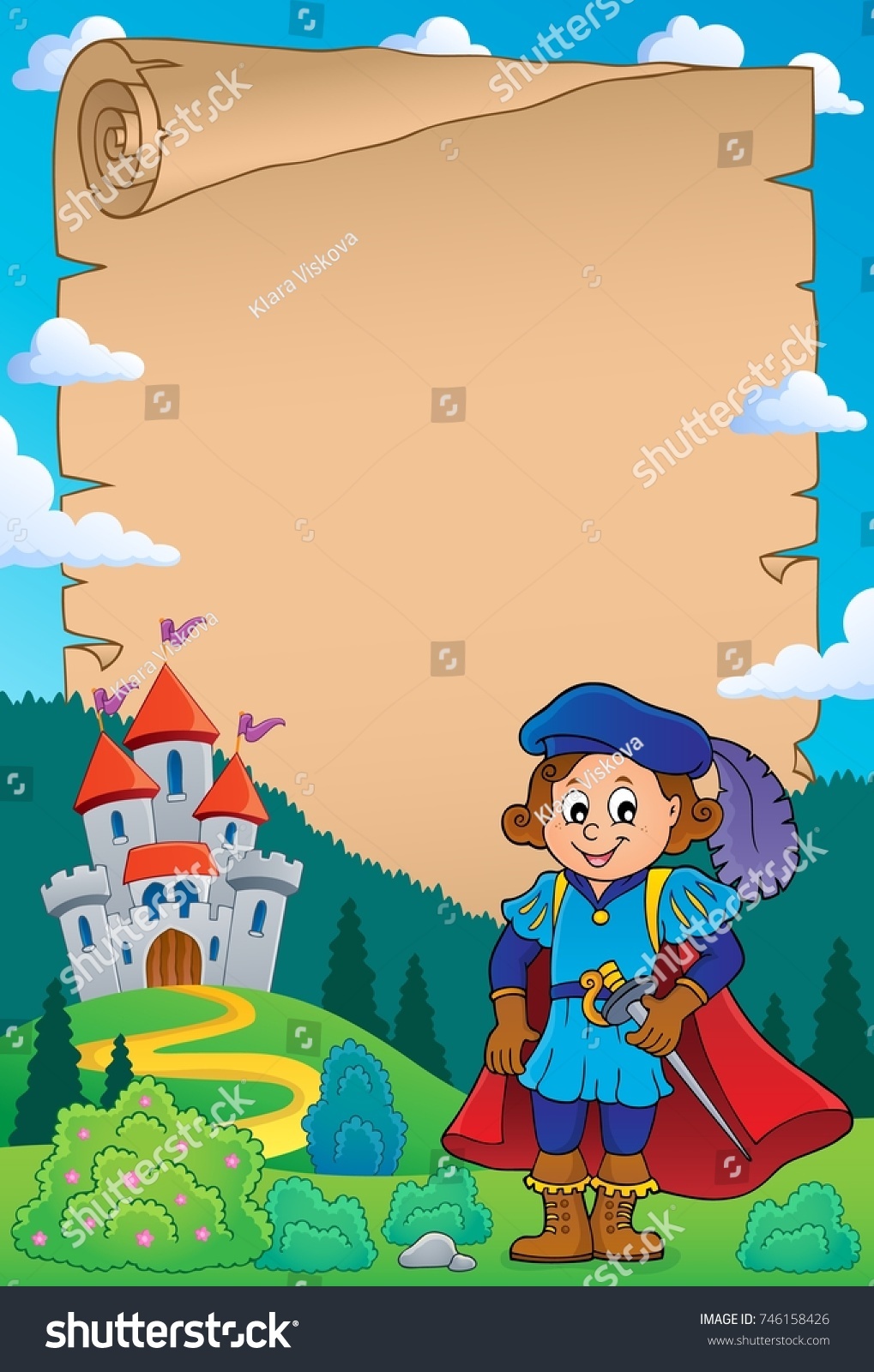 Parchment Prince Theme 2 Eps10 Vector Stock Vector (Royalty Free ...