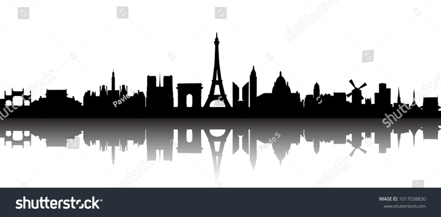 Paris City Vector Stock Vector (Royalty Free) 1017038830