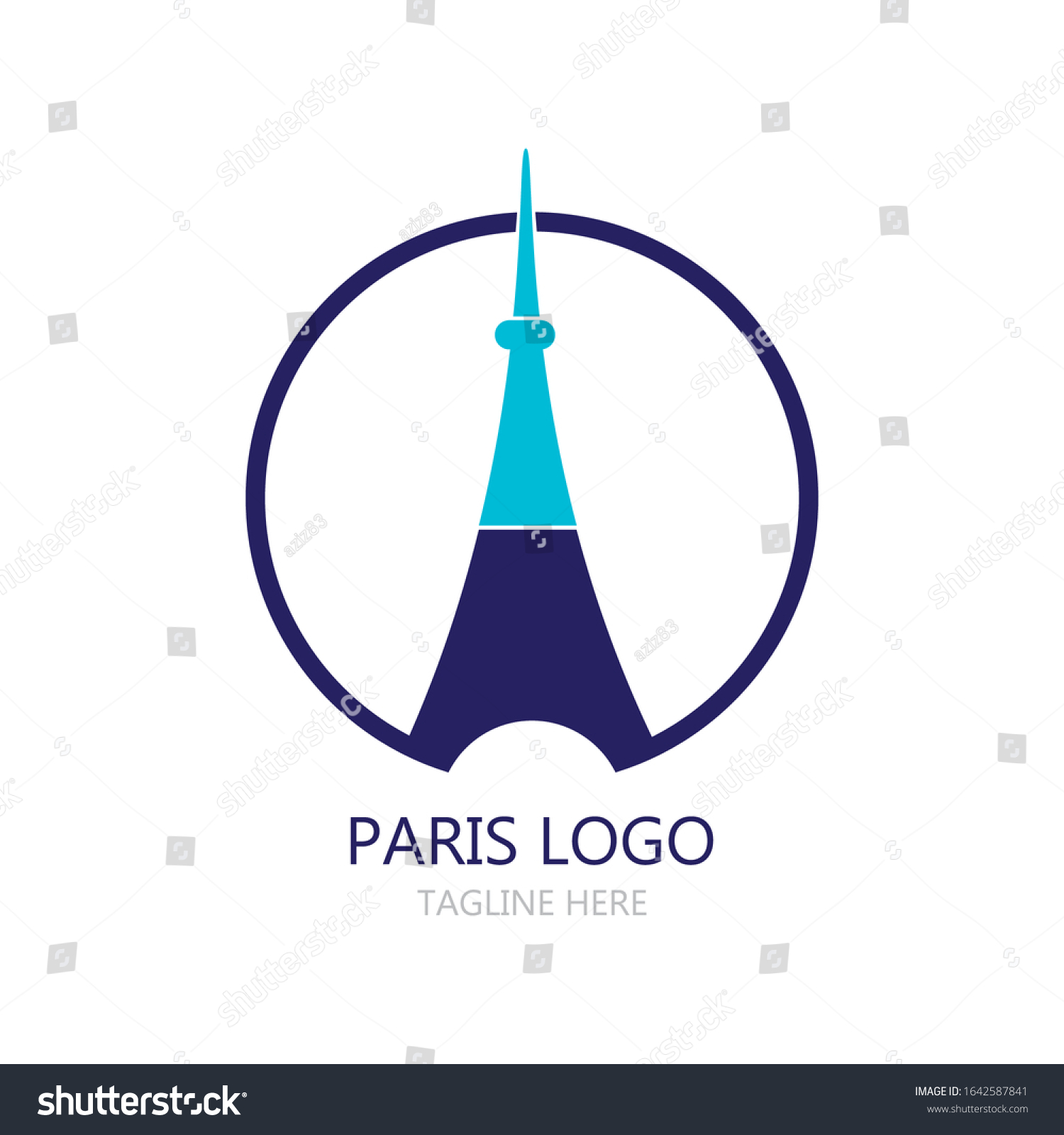 Paris Icon Logo Vector Design: vector de stock (libre de regalías ...