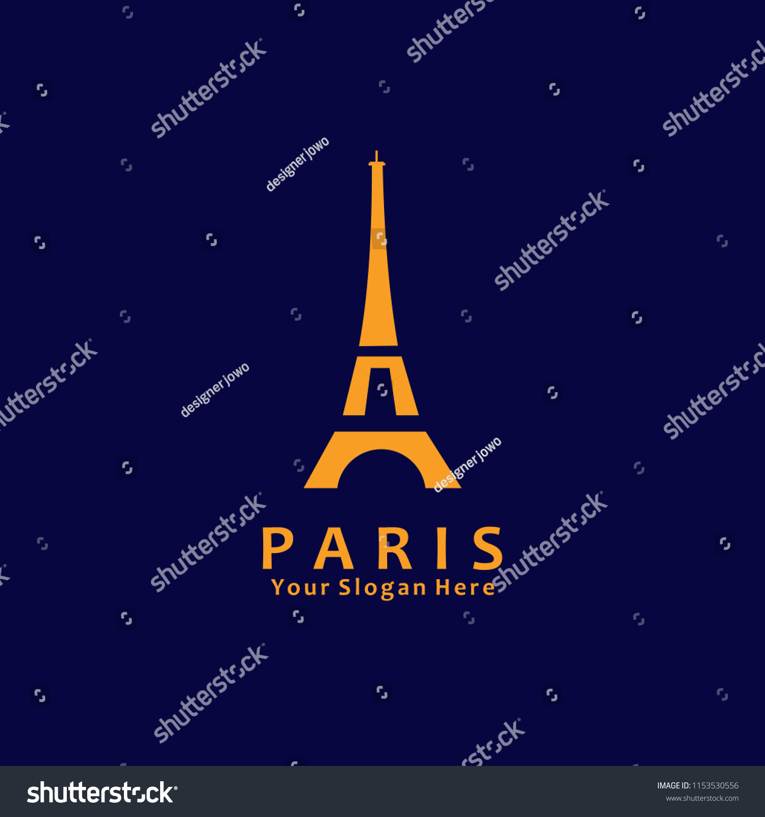 Paris Logo Template Stock Vector (Royalty Free) 1153530556